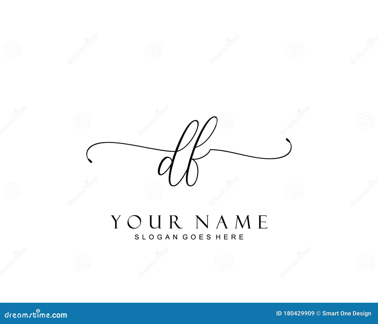 Initial DF Signature Logo Template Vector Stock Vector - Illustration ...