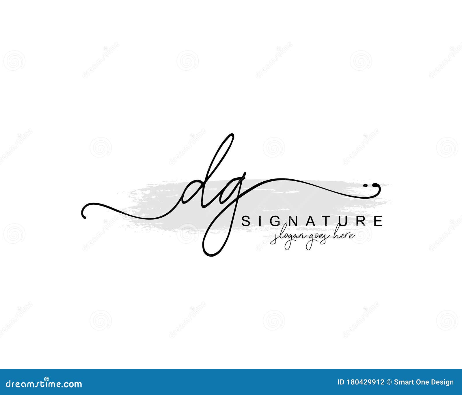 Initial DG Signature Logo Template Vector Stock Vector - Illustration ...