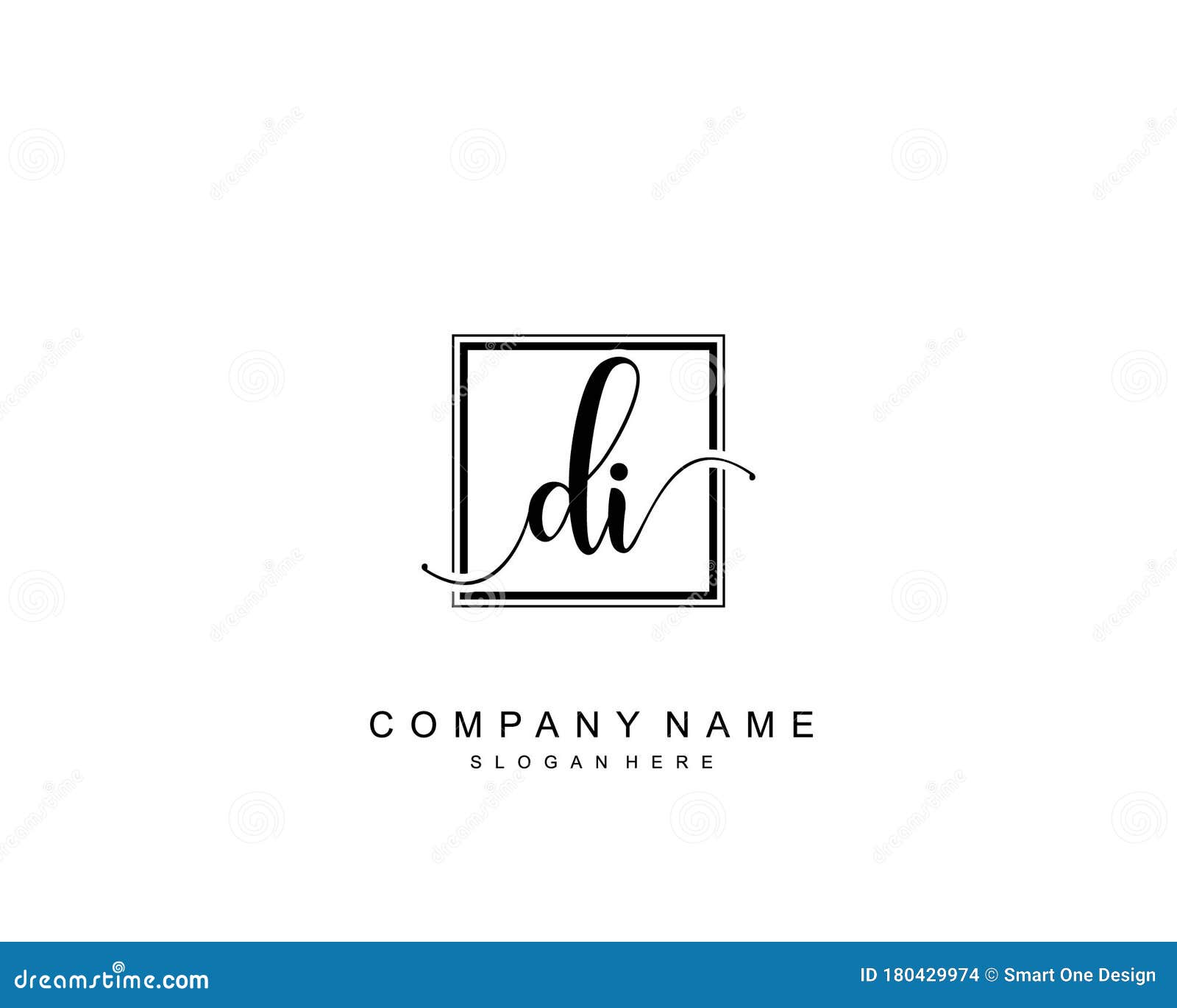 Initial DI Signature Logo Template Vector Stock Vector - Illustration ...