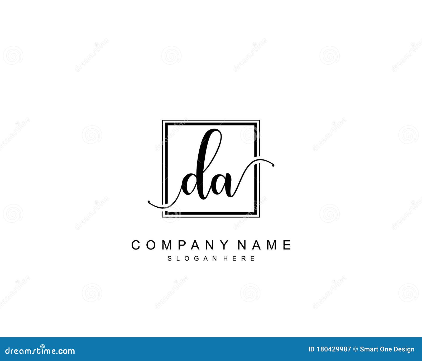 Initial DA Signature Logo Template Vector Stock Vector - Illustration ...