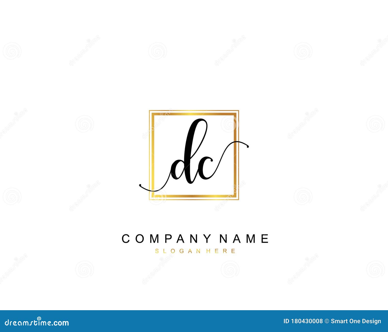 Initial DC Signature Logo Template Vector Stock Vector - Illustration ...