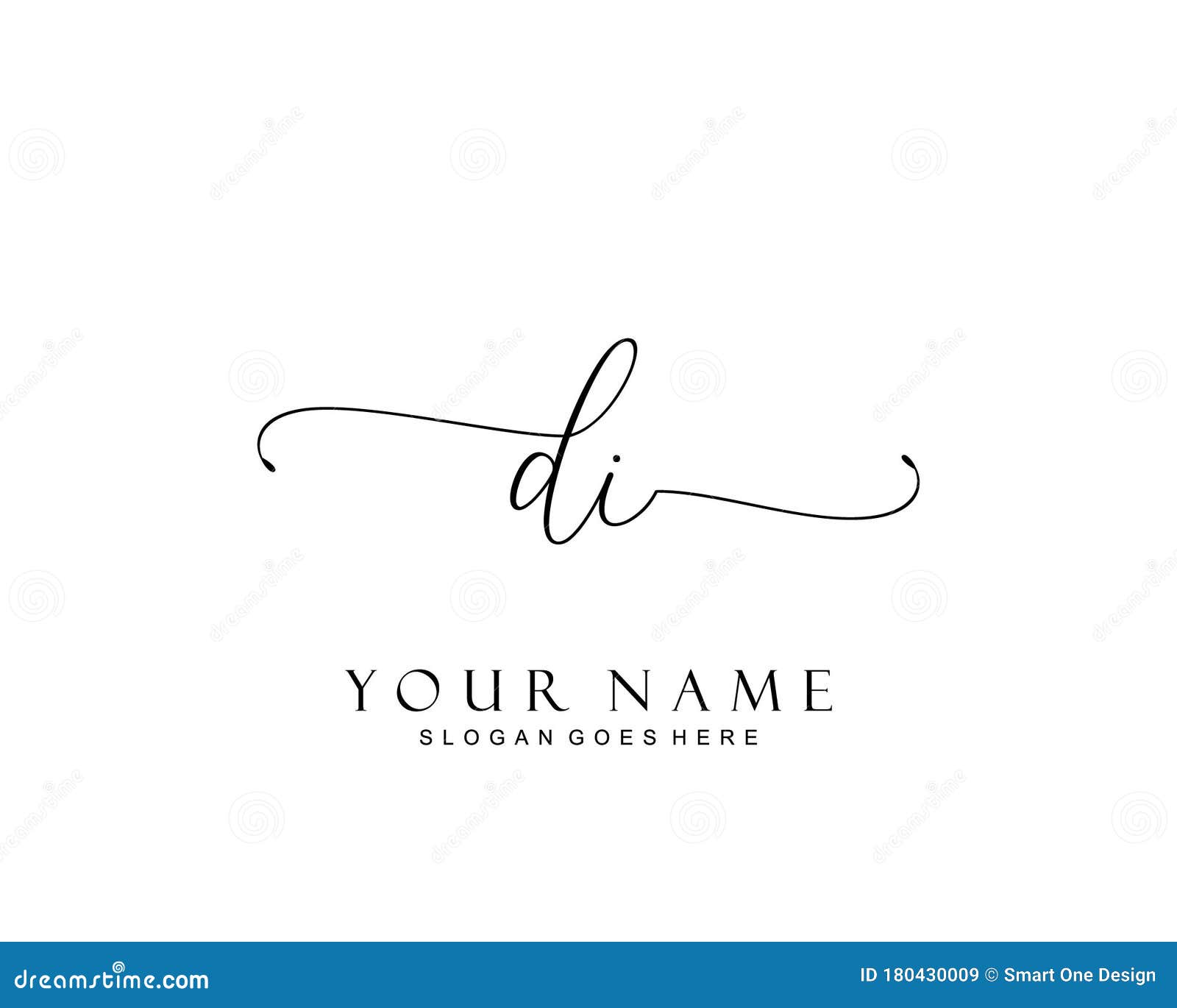 Initial DI Signature Logo Template Vector Stock Vector - Illustration ...