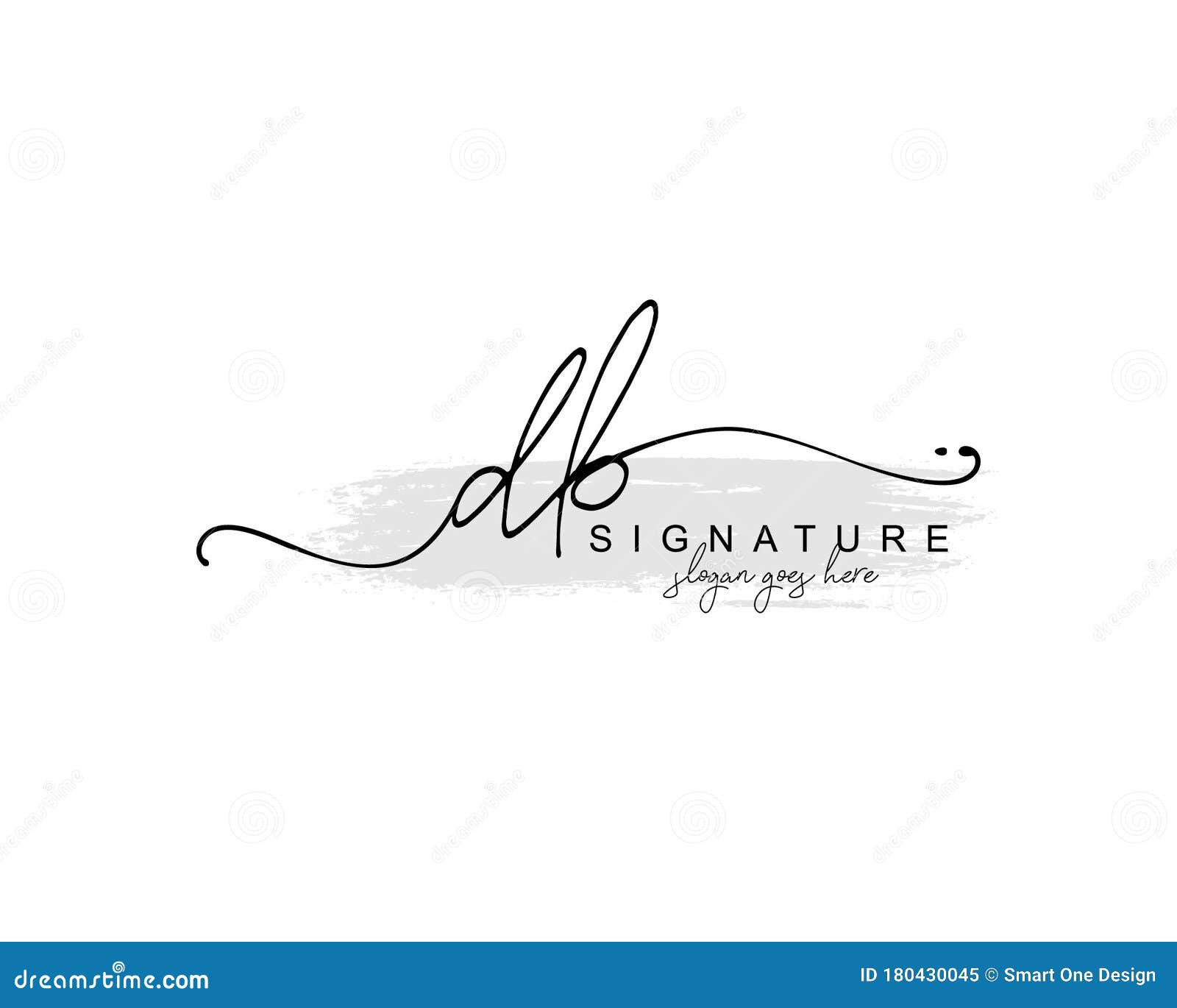 Initial DB Signature Logo Template Vector Stock Vector - Illustration ...