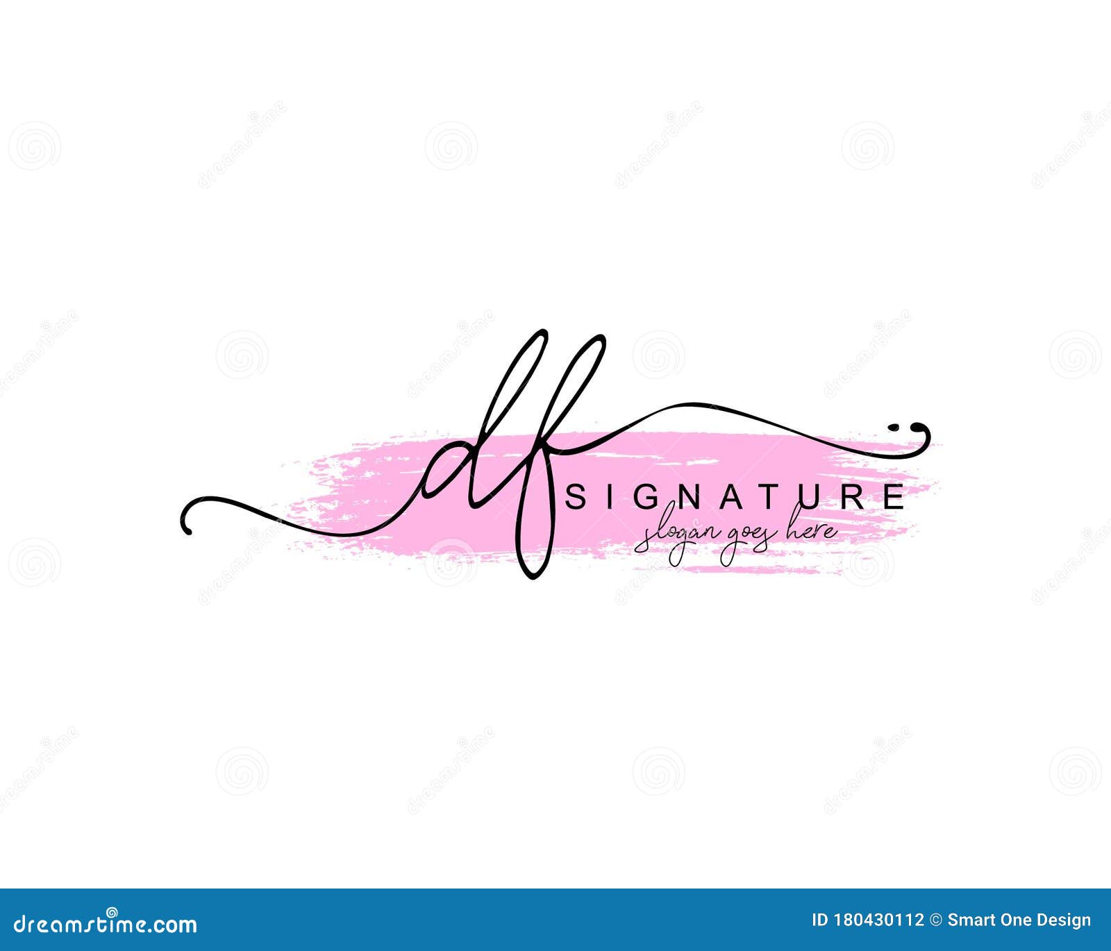Initial DF Signature Logo Template Vector Stock Vector - Illustration ...