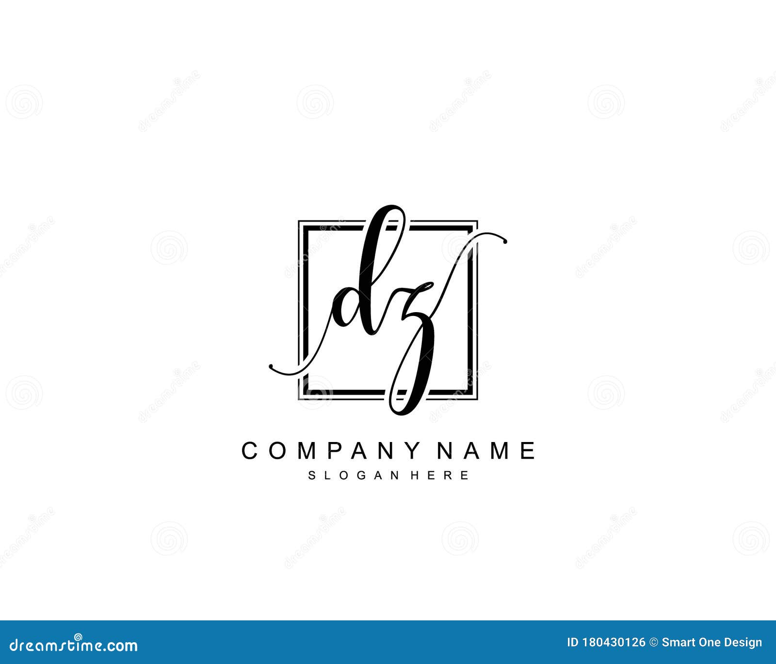 Initial DZ Signature Logo Template Vector Stock Vector - Illustration ...