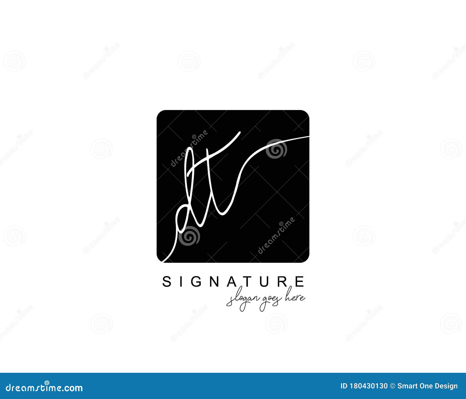 Initial DT Signature Logo Template Vector Stock Vector - Illustration ...