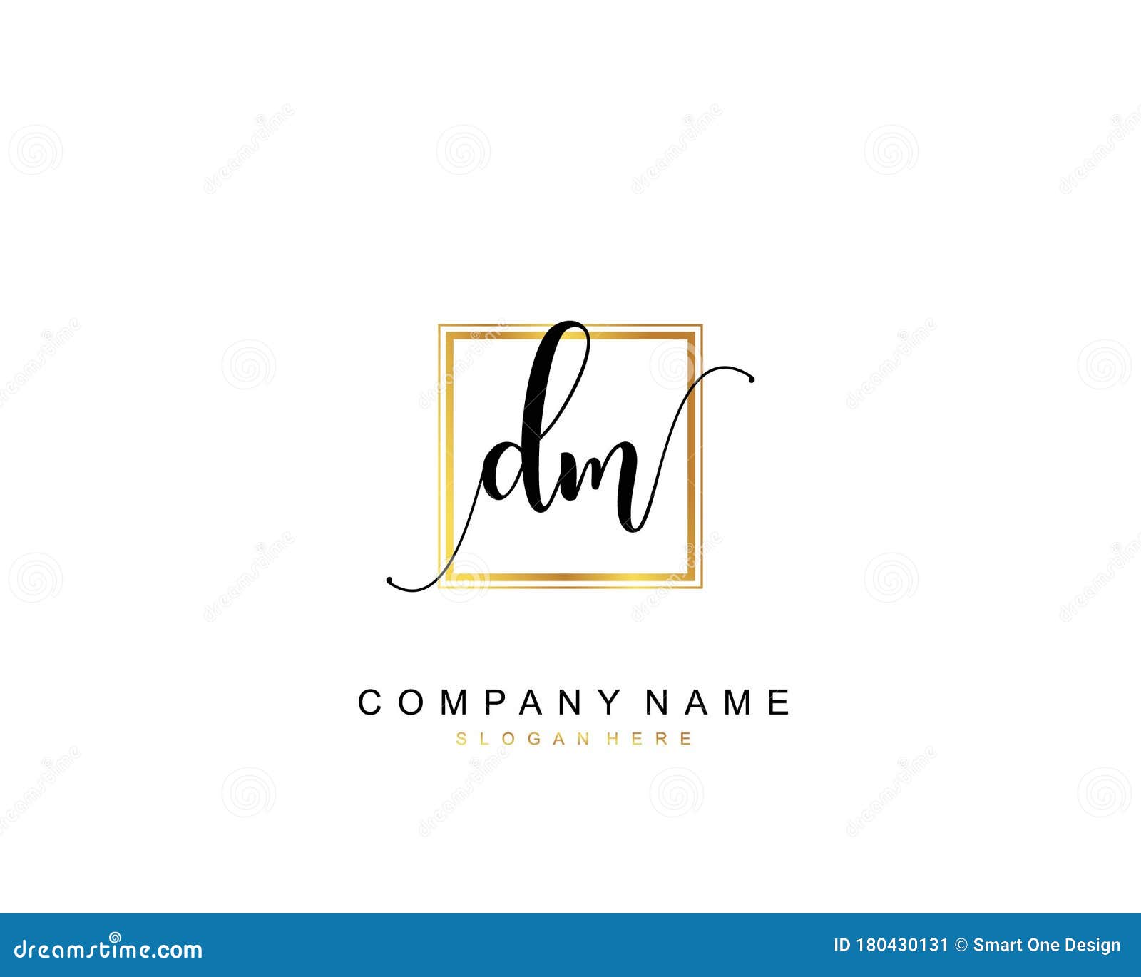 Initial DM Signature Logo Template Vector Stock Vector - Illustration ...