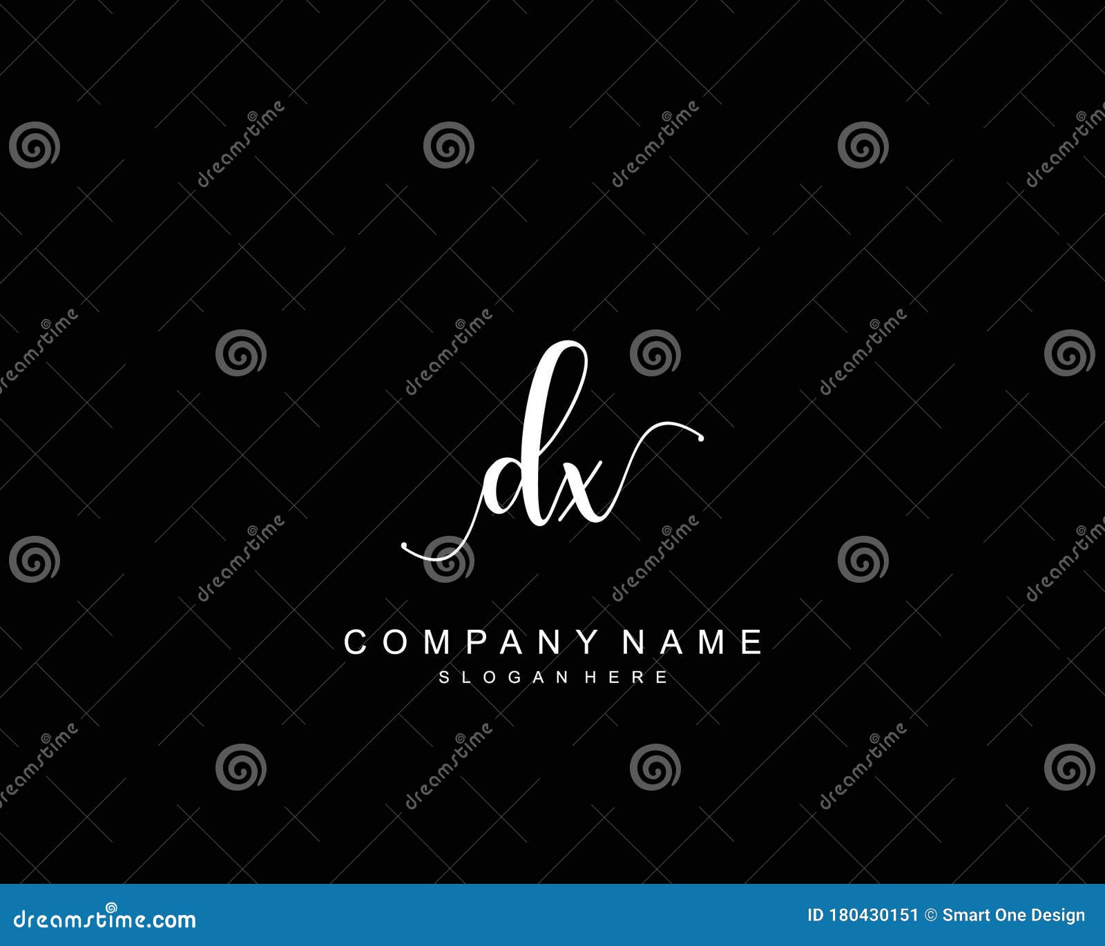 Initial DX Signature Logo Template Vector Stock Vector - Illustration ...