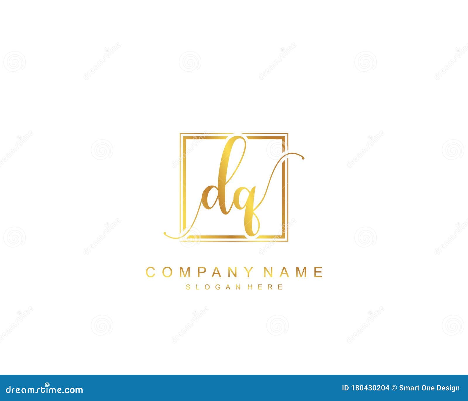 Initial DQ Signature Logo Template Vector Stock Vector - Illustration ...