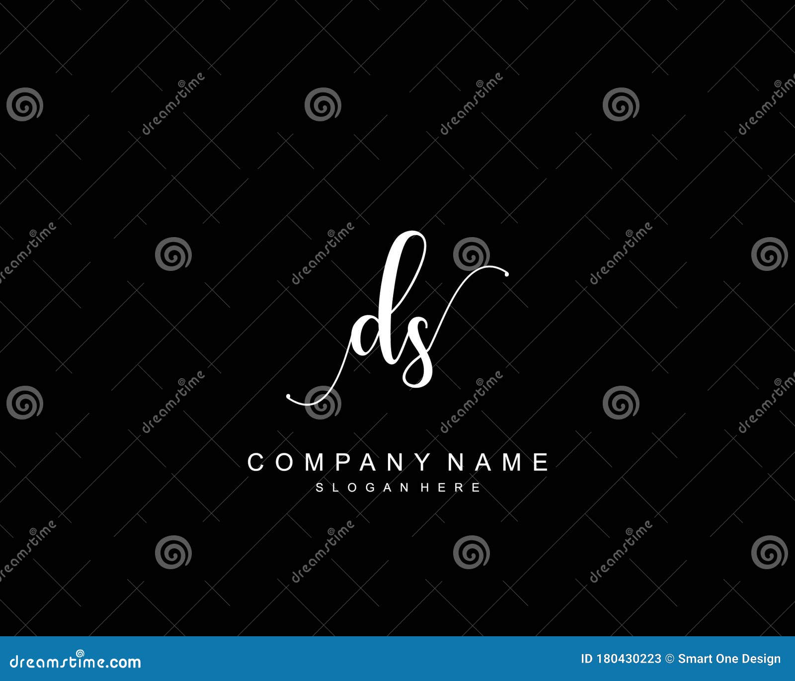 Initial DS Signature Logo Template Vector Stock Vector - Illustration ...