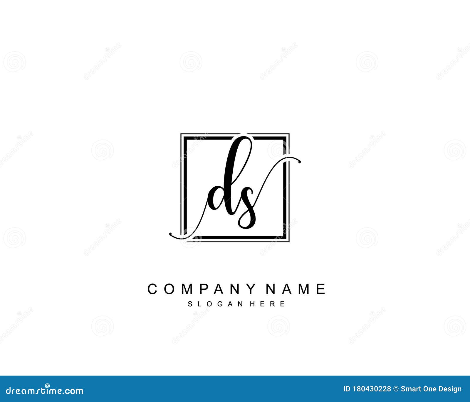 Initial DS Signature Logo Template Vector Stock Vector - Illustration ...