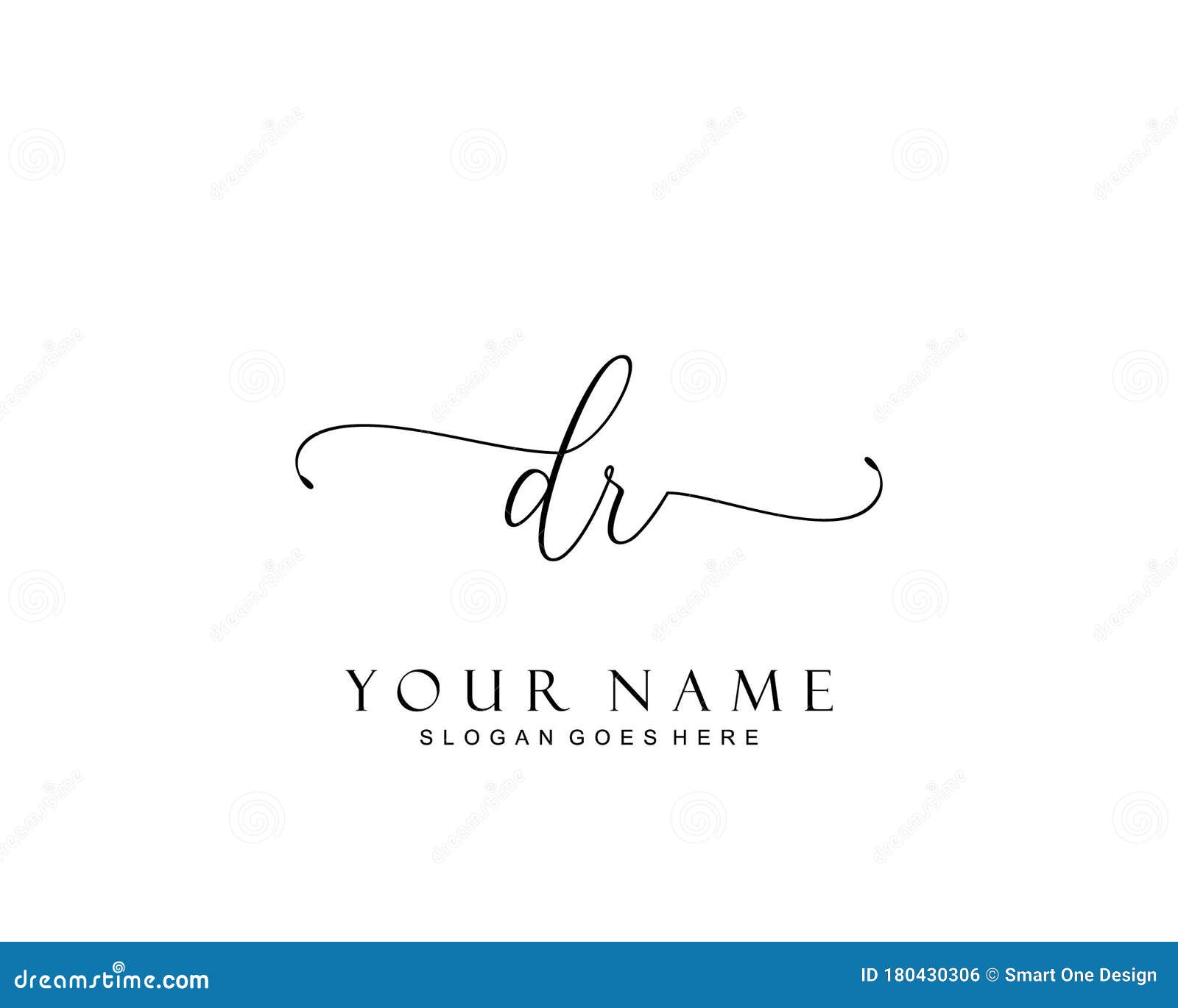 Initial DR Signature Logo Template Vector Stock Vector - Illustration ...