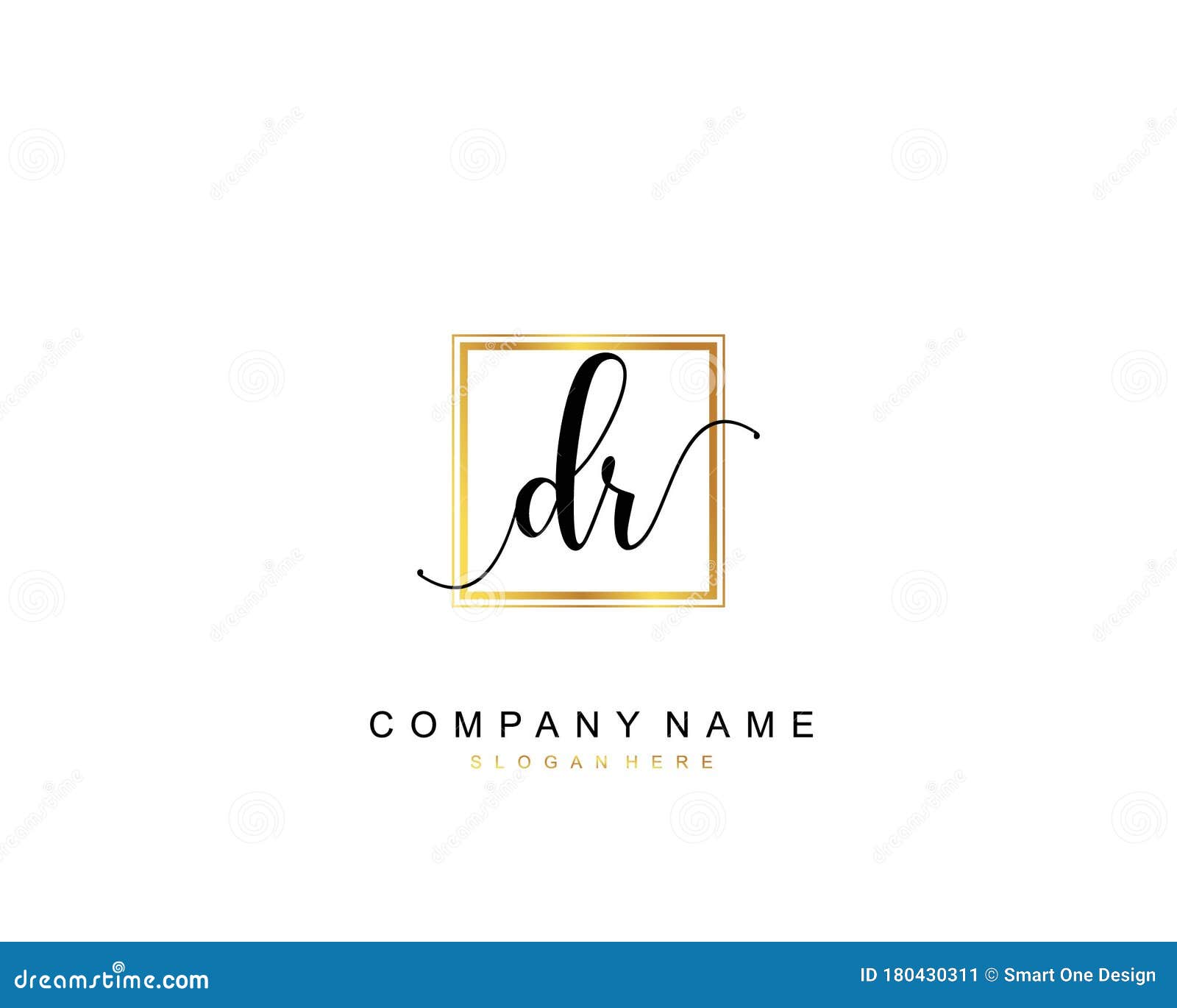 Initial DR Signature Logo Template Vector Stock Vector - Illustration ...