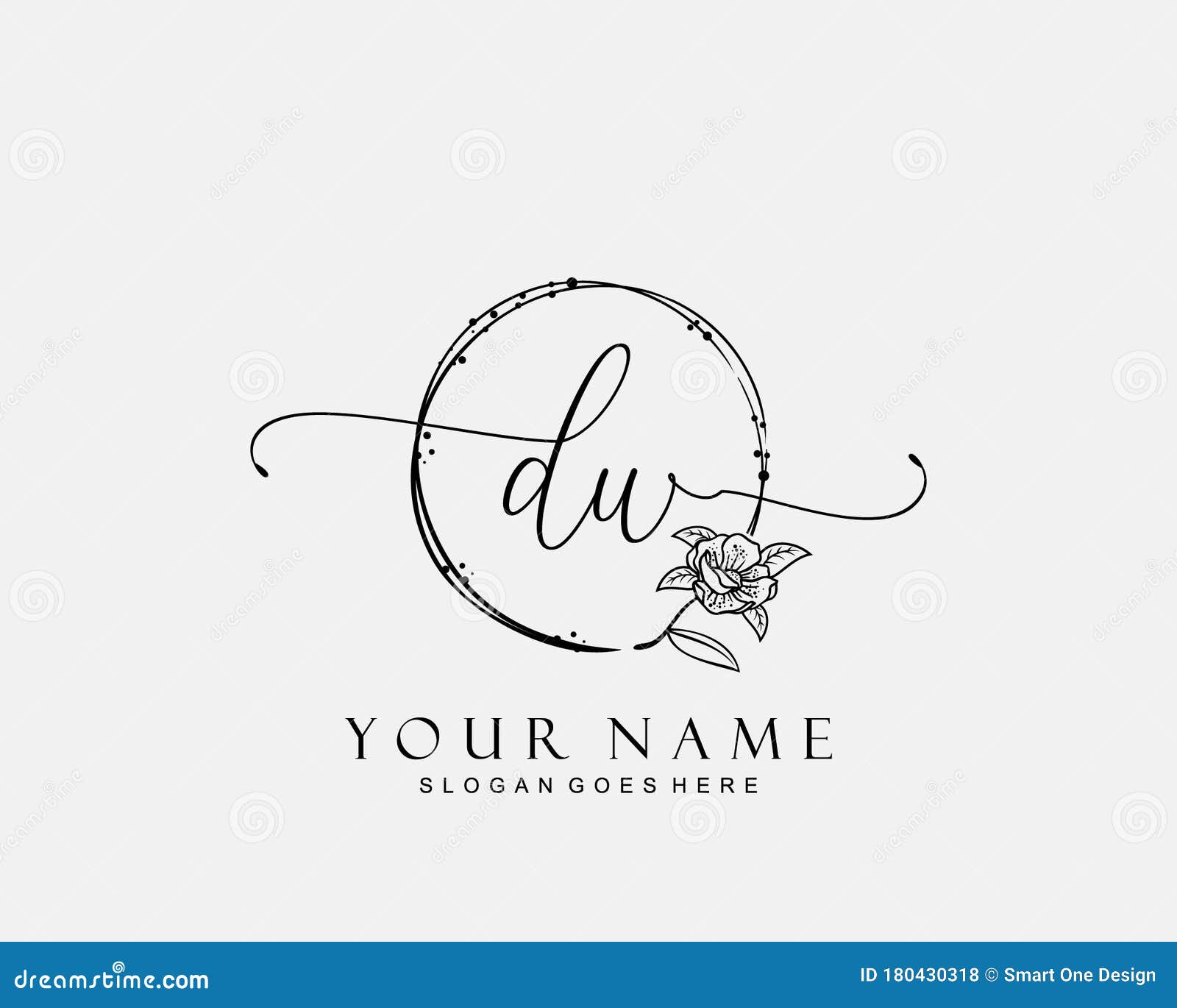 Initial DW Signature Logo Template Vector Stock Vector - Illustration ...