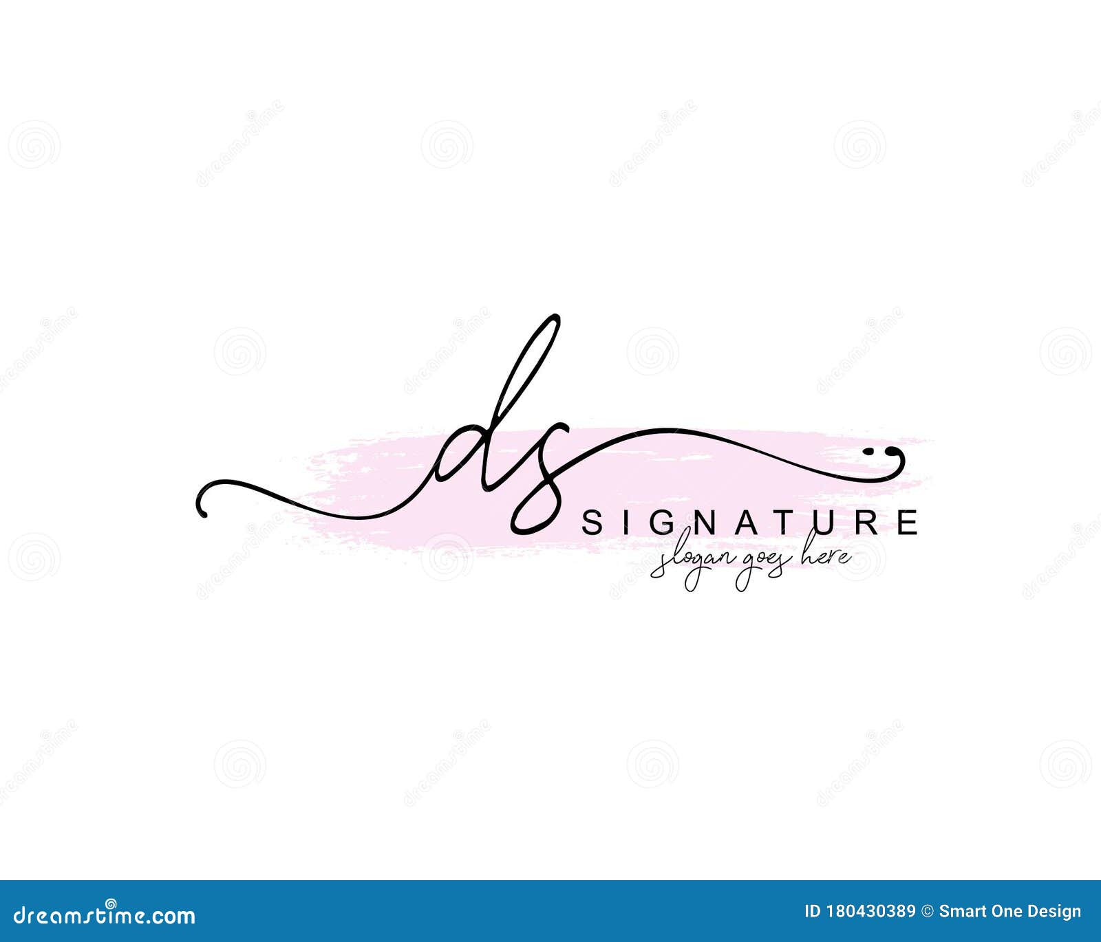 Initial DS Signature Logo Template Vector Stock Vector - Illustration ...