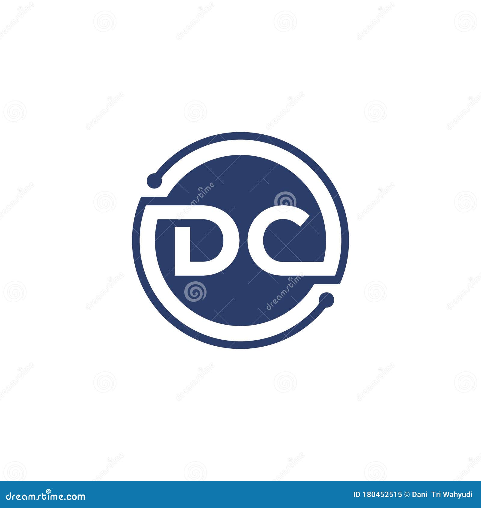 DC Letter Logo Icon Design Template Elements Stock Vector ...