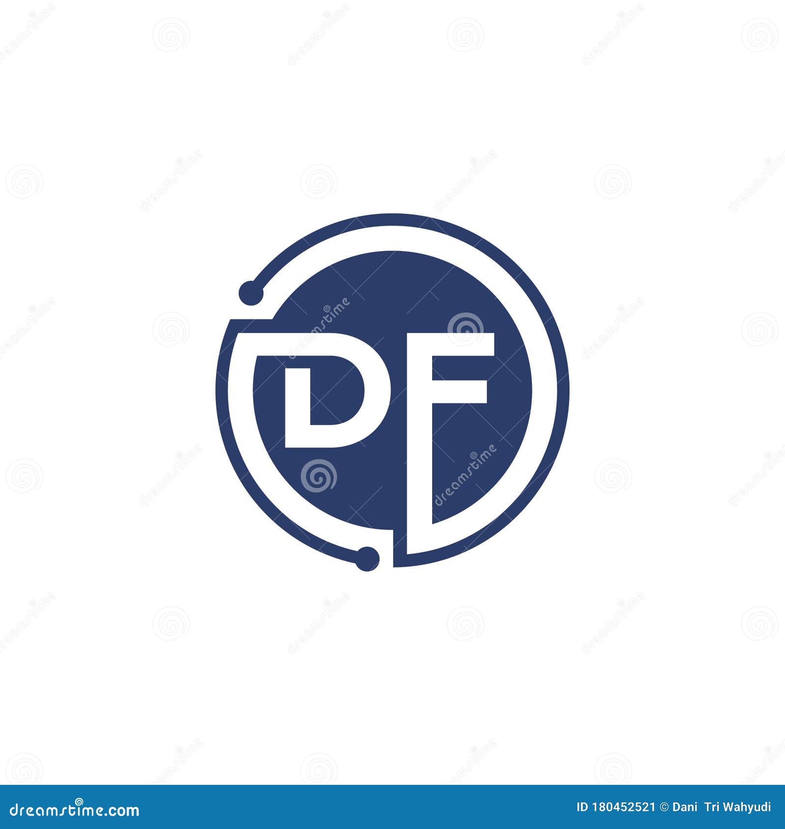 DF Letter Logo Icon Design Template Elements Stock Vector ...