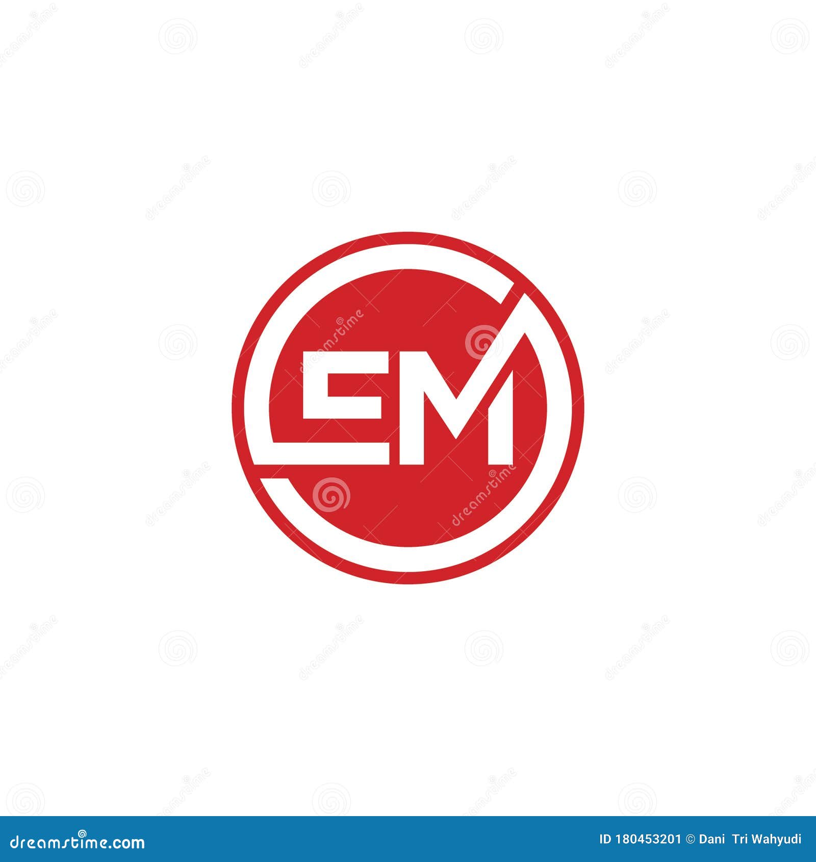 EM Letter Logo Icon Design Template Elements Stock Vector ...