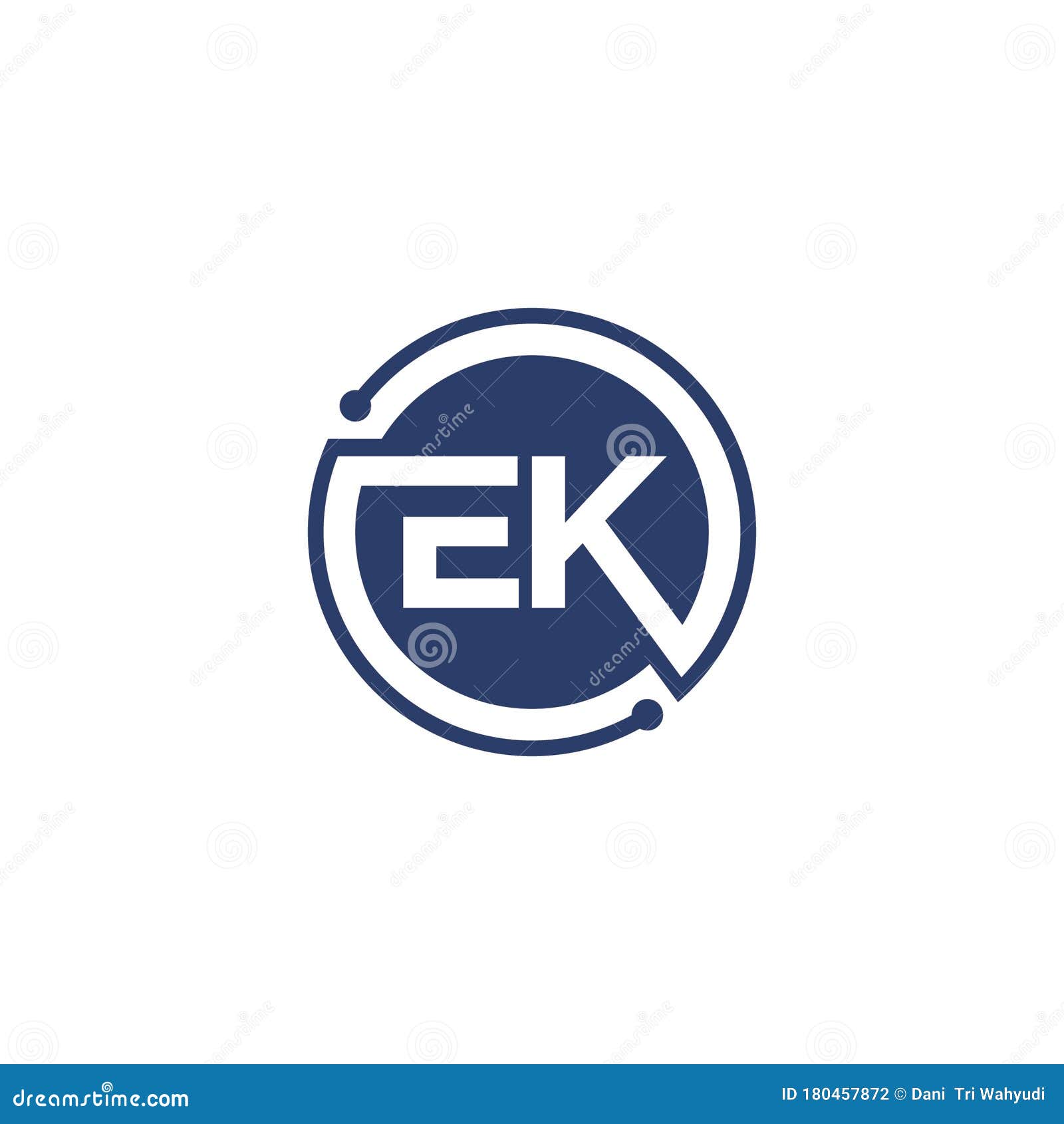 EK Letter Logo Icon Design Template Elements Stock Vector ...