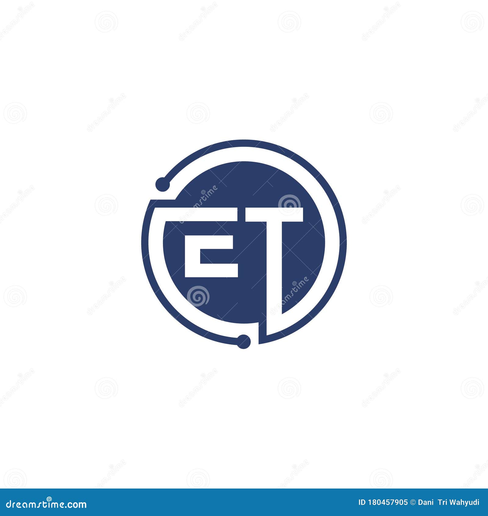 ET Letter Logo Icon Design Template Elements Stock Vector ...