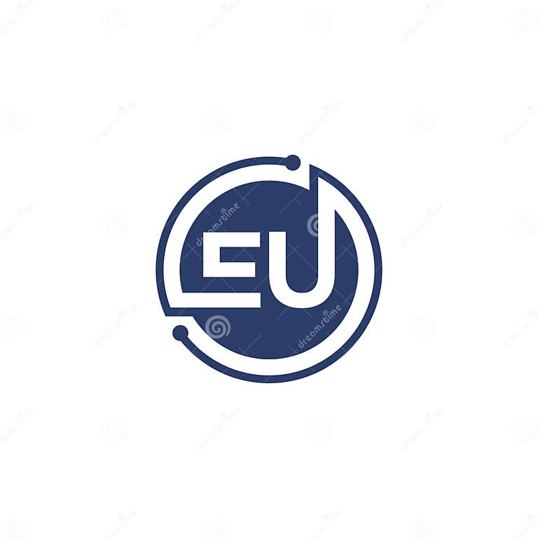 EU Letter Logo Icon Design Template Elements Stock Vector ...