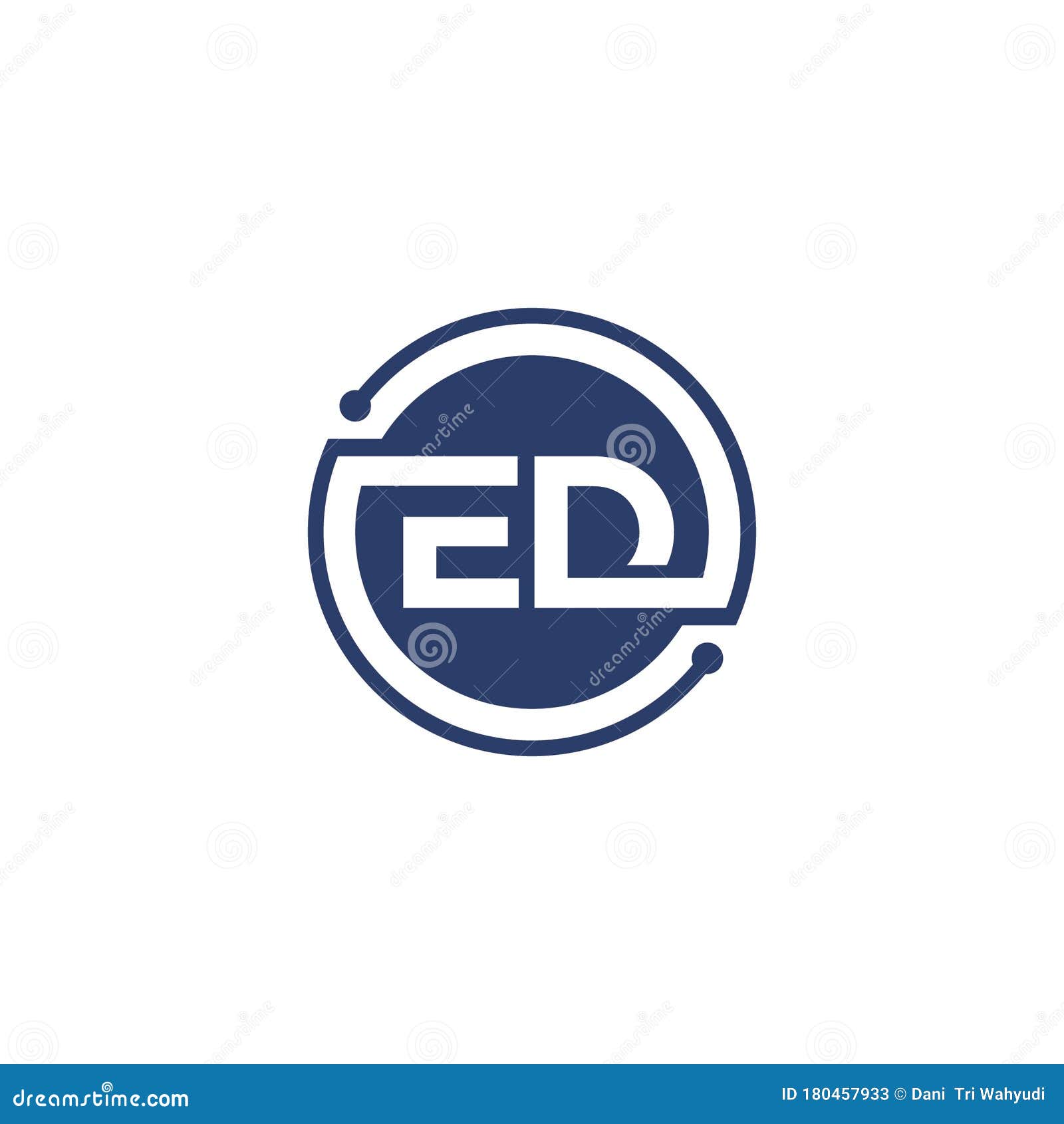 ED Letter Logo Icon Design Template Elements Stock Vector ...