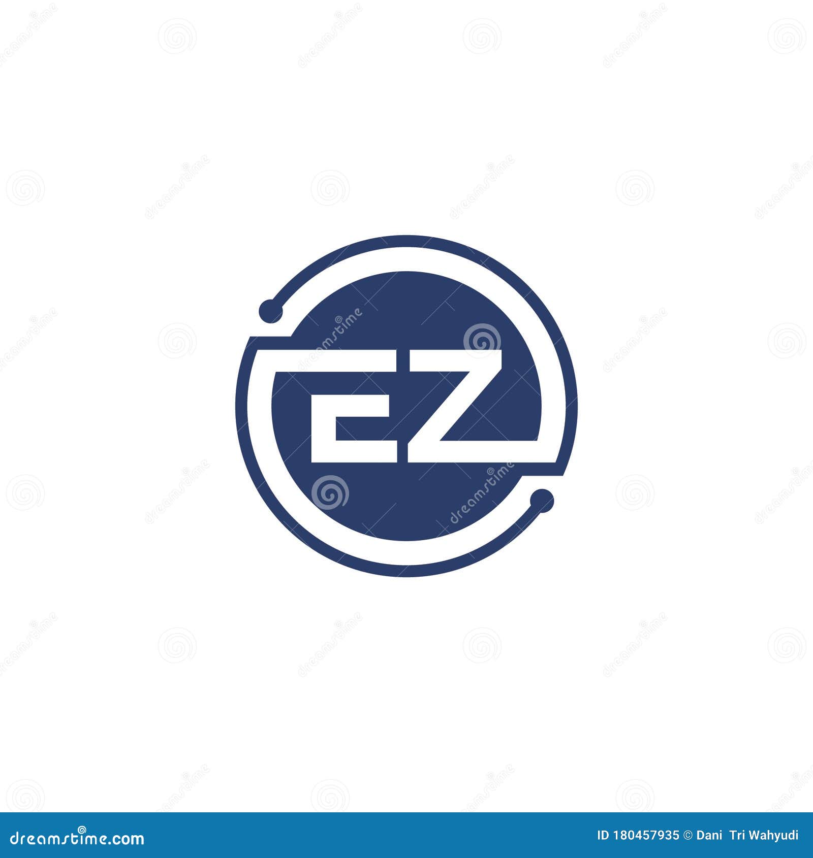EZ Letter Logo Icon Design Template Elements Stock Vector ...