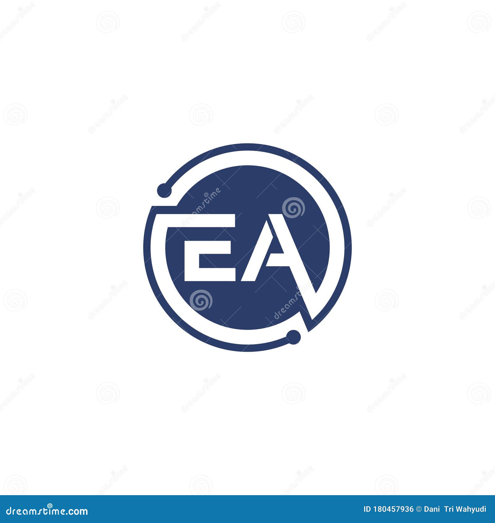 EA Letter Logo Icon Design Template Elements Stock Vector ...