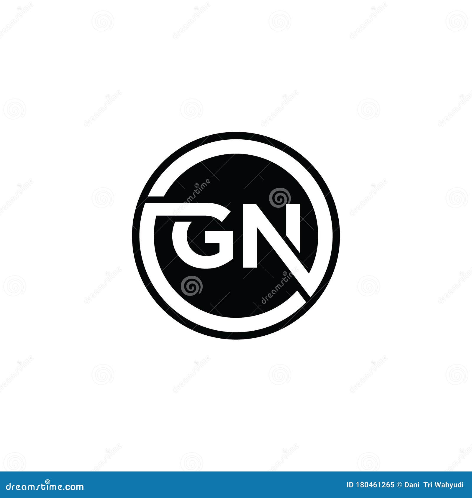 GN Letter Logo Icon Design Template Elements Stock Vector ...