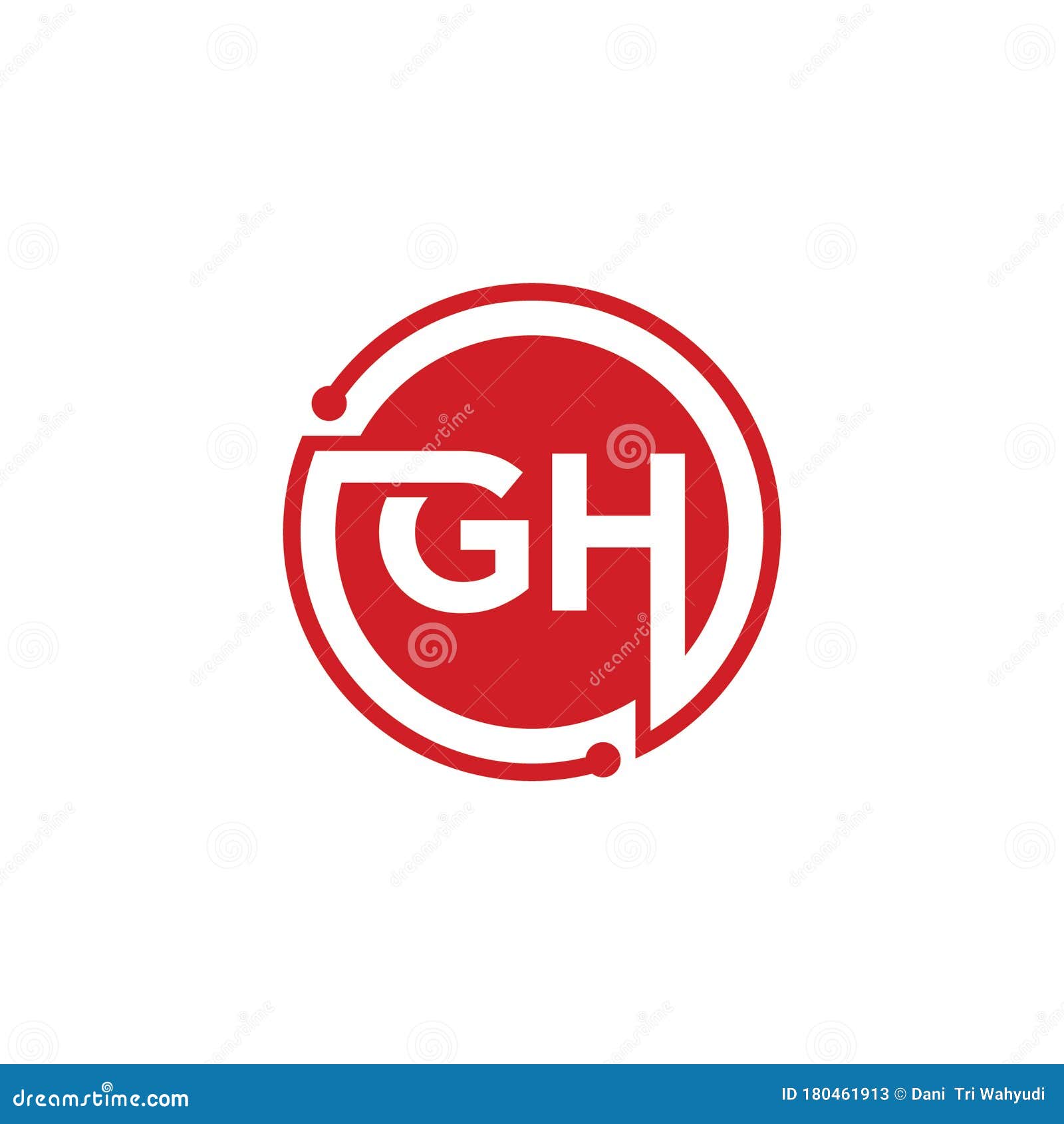 GH Letter Logo Icon Design Template Elements Stock Vector ...