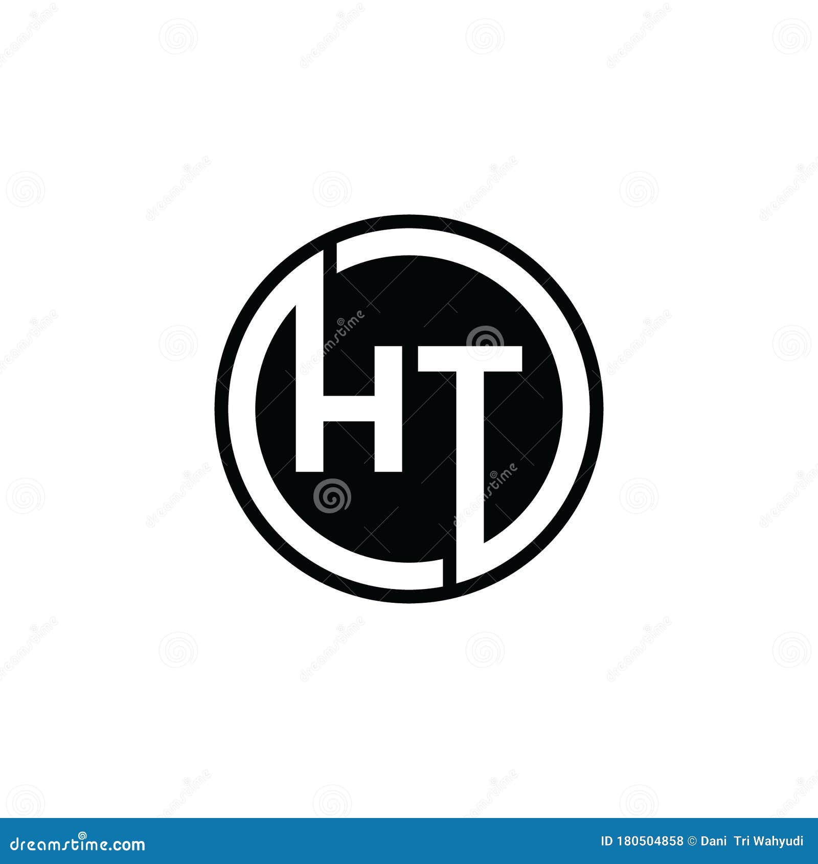 HT Letter Logo Icon Design Template Elements Stock Vector ...