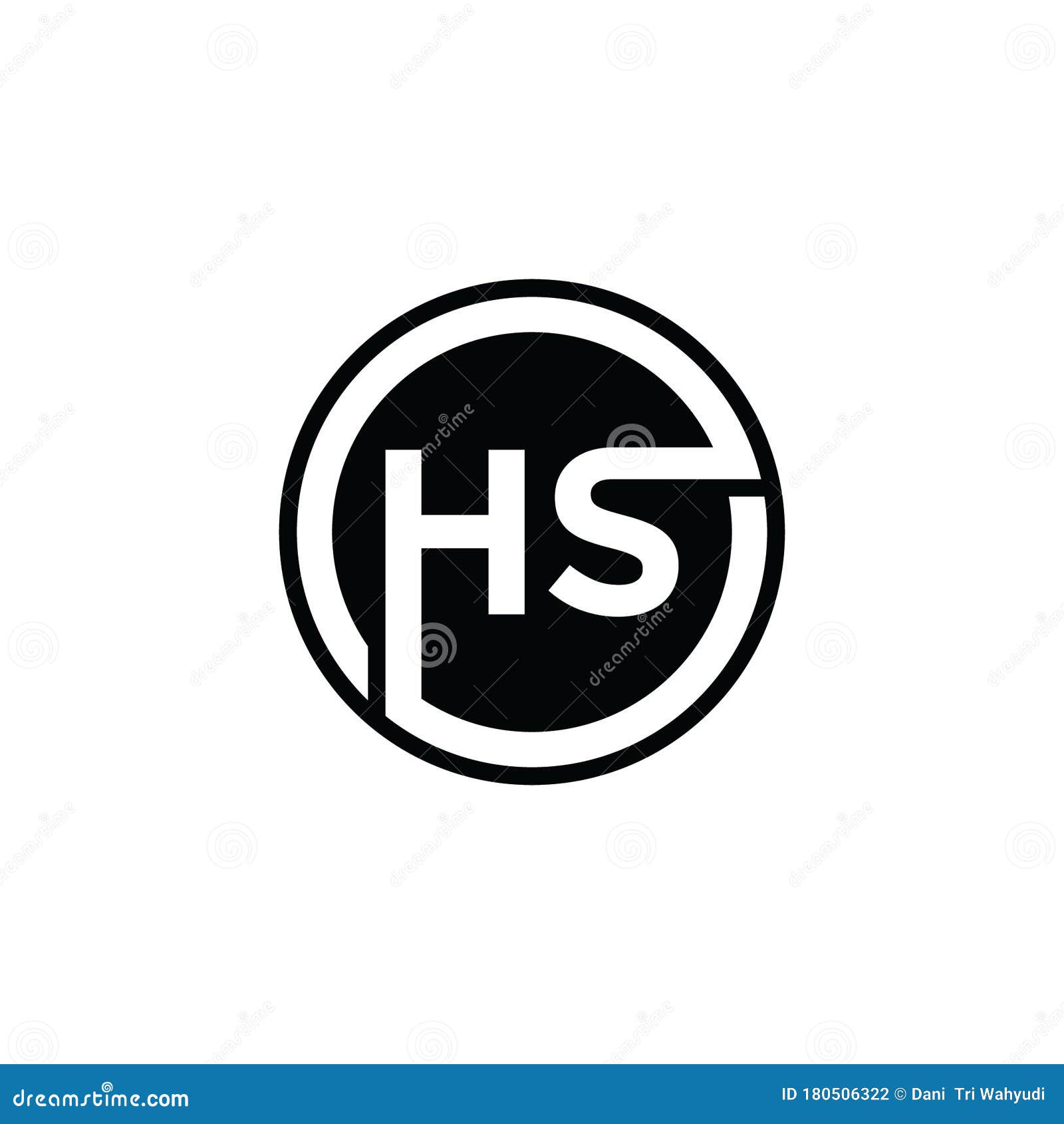 HS Letter Logo Icon Design Template Elements Stock Vector ...