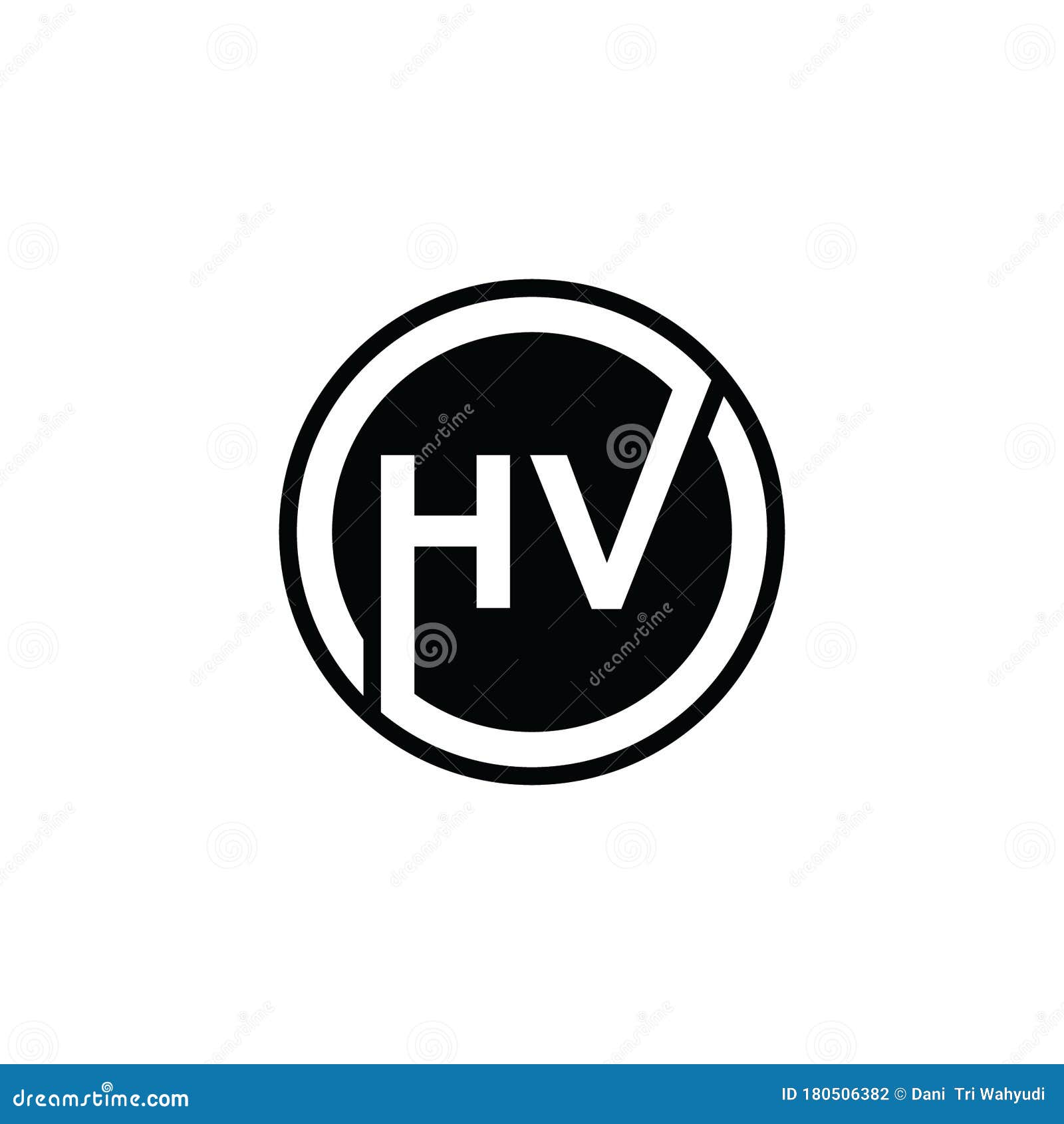 HV Letter Logo Icon Design Template Elements Stock Illustration ...