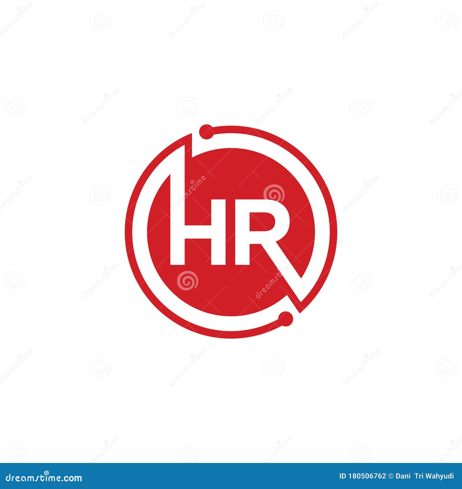 HR Letter Logo Icon Design Template Elements Stock Vector ...