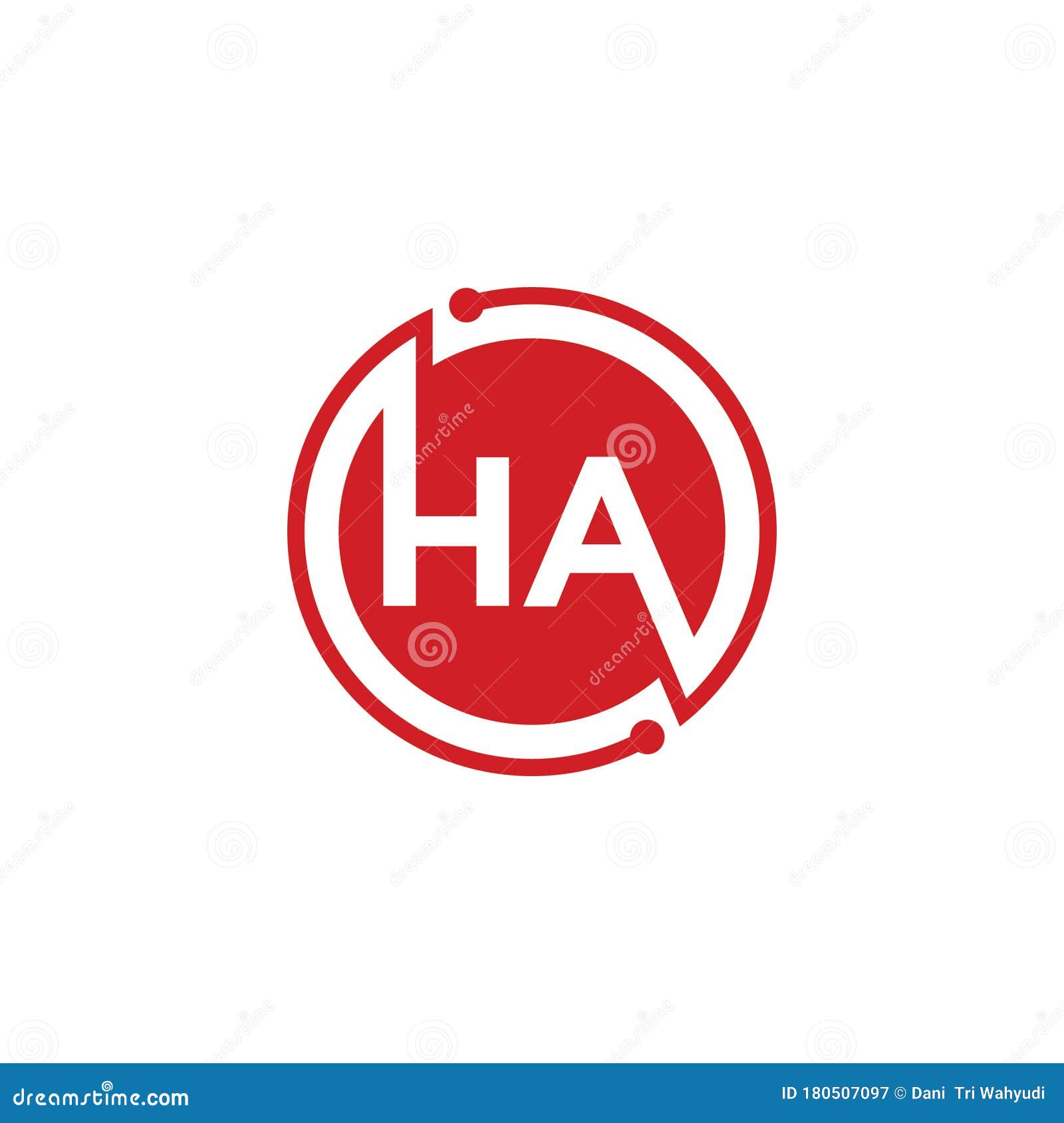 HA Letter Logo Icon Design Template Elements Stock Vector ...