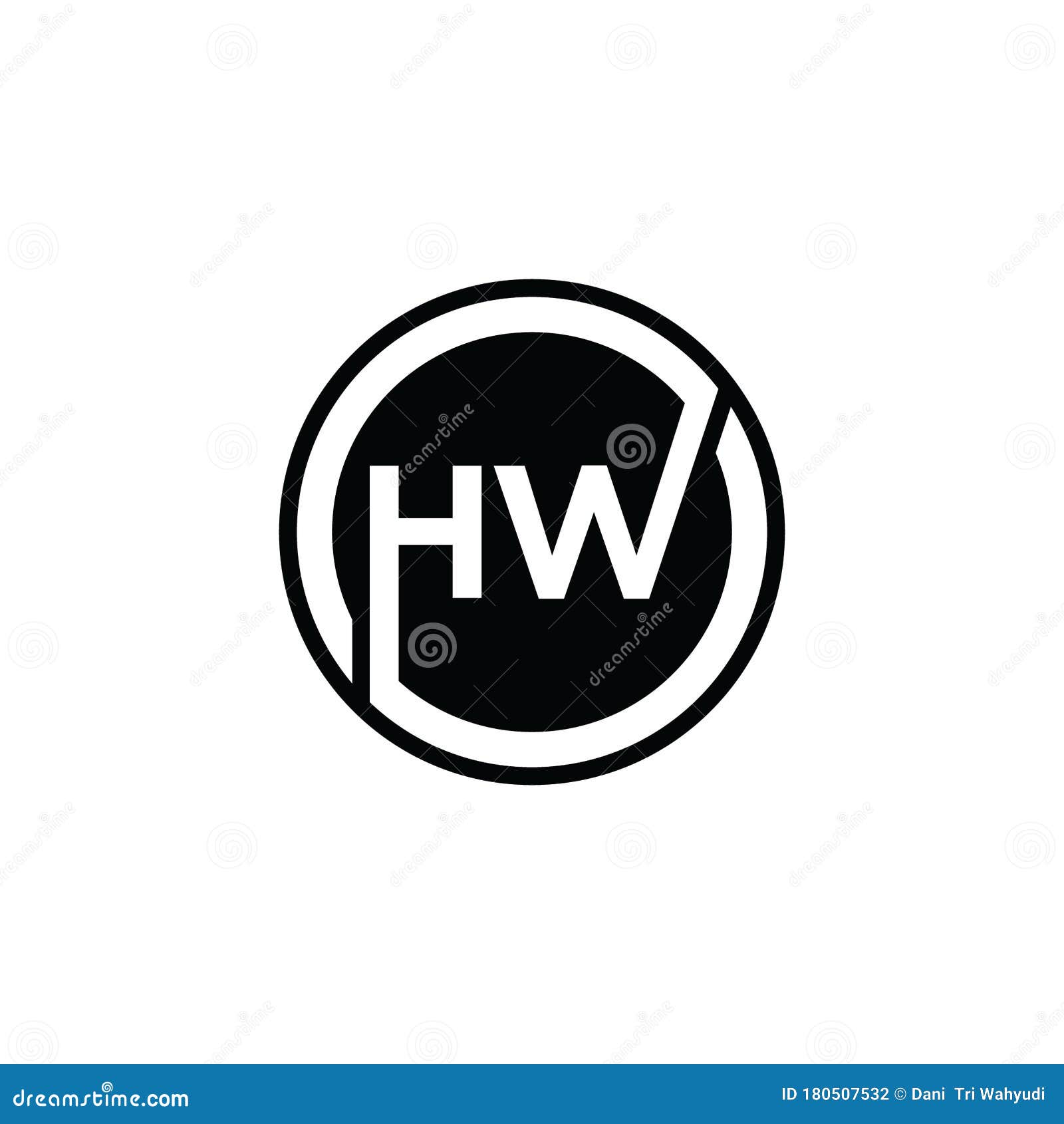 HW Letter Logo Icon Design Template Elements Stock Illustration ...