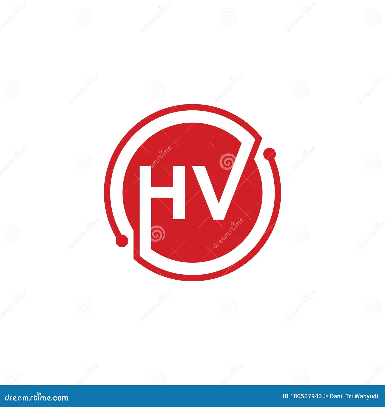 HV Letter Logo Icon Design Template Elements Stock Vector ...