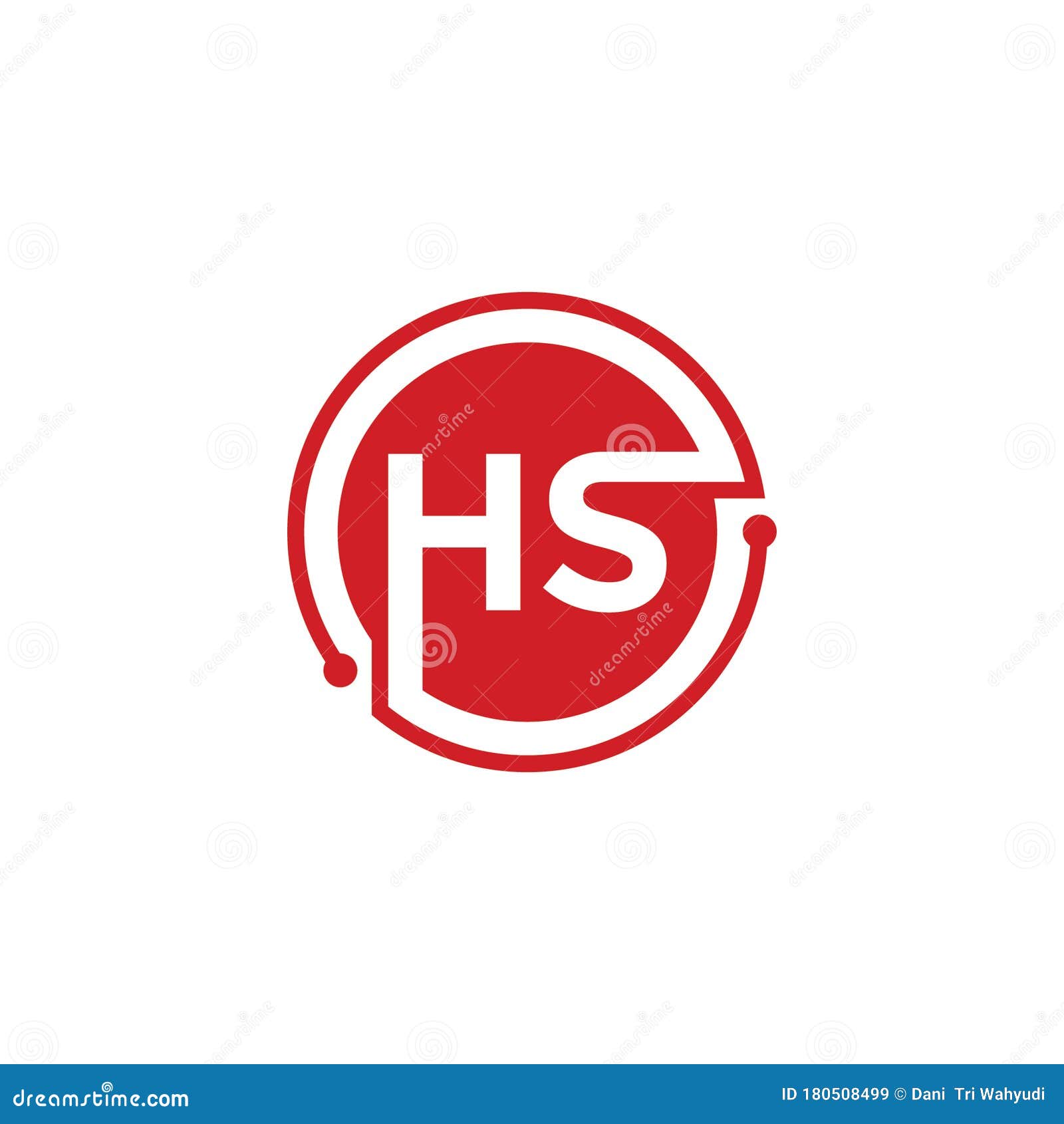 HS Letter Logo Icon Design Template Elements Stock Vector ...