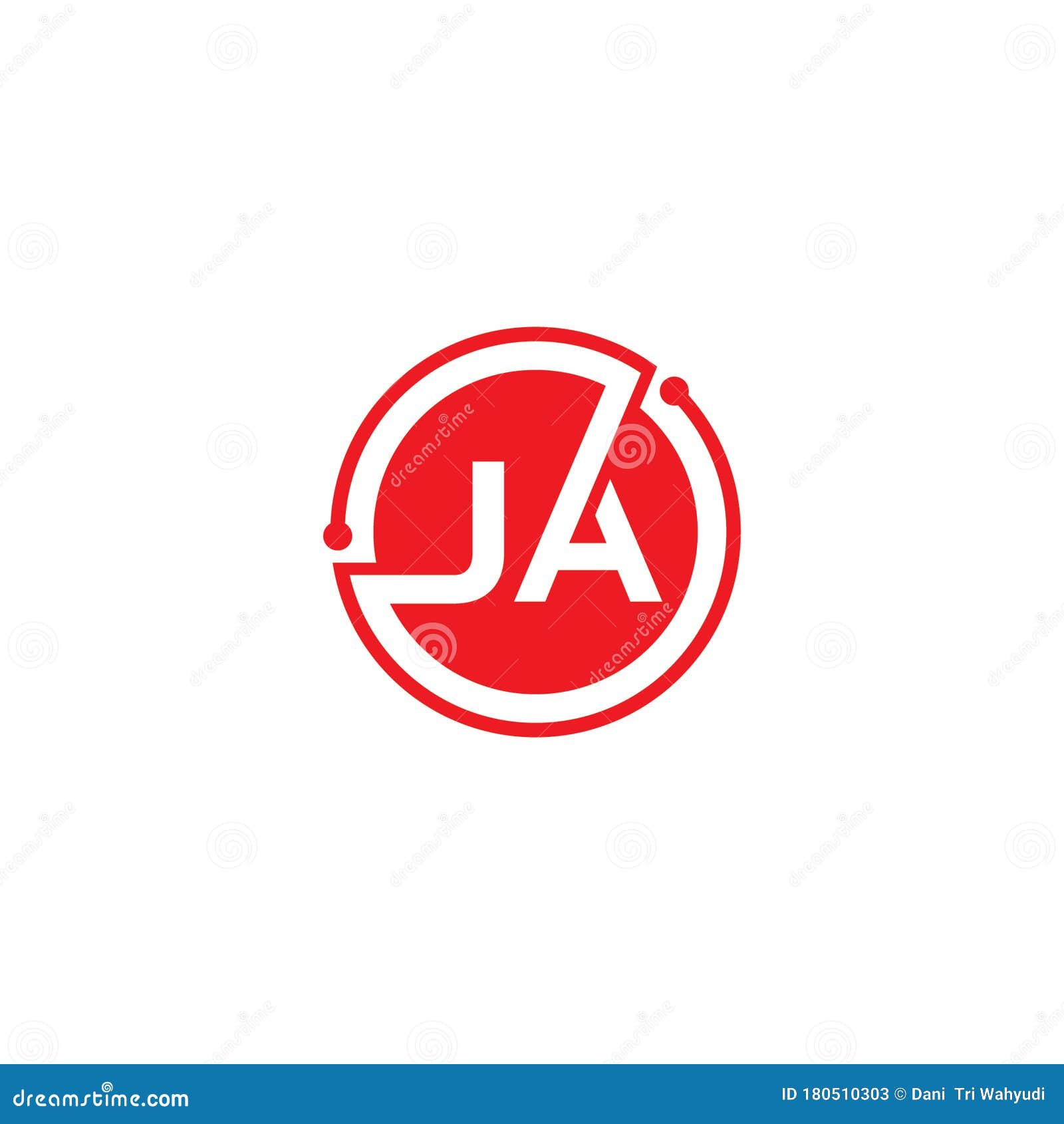 JA Letter Logo Icon Design Template Elements Stock Vector ...