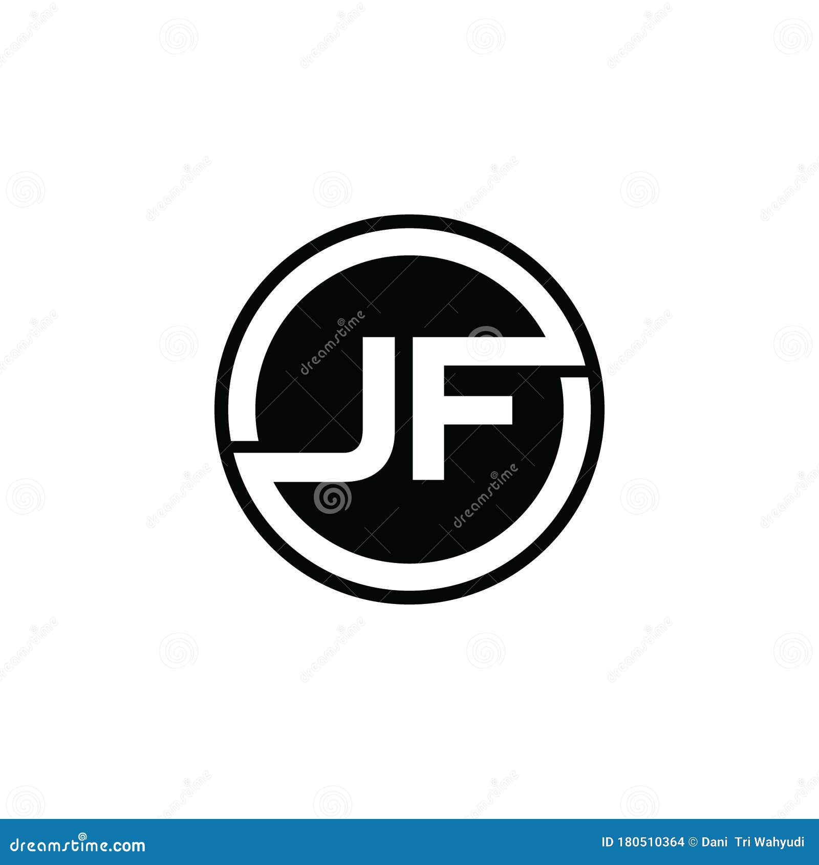 JF Letter Logo Icon Design Template Elements Stock Vector ...