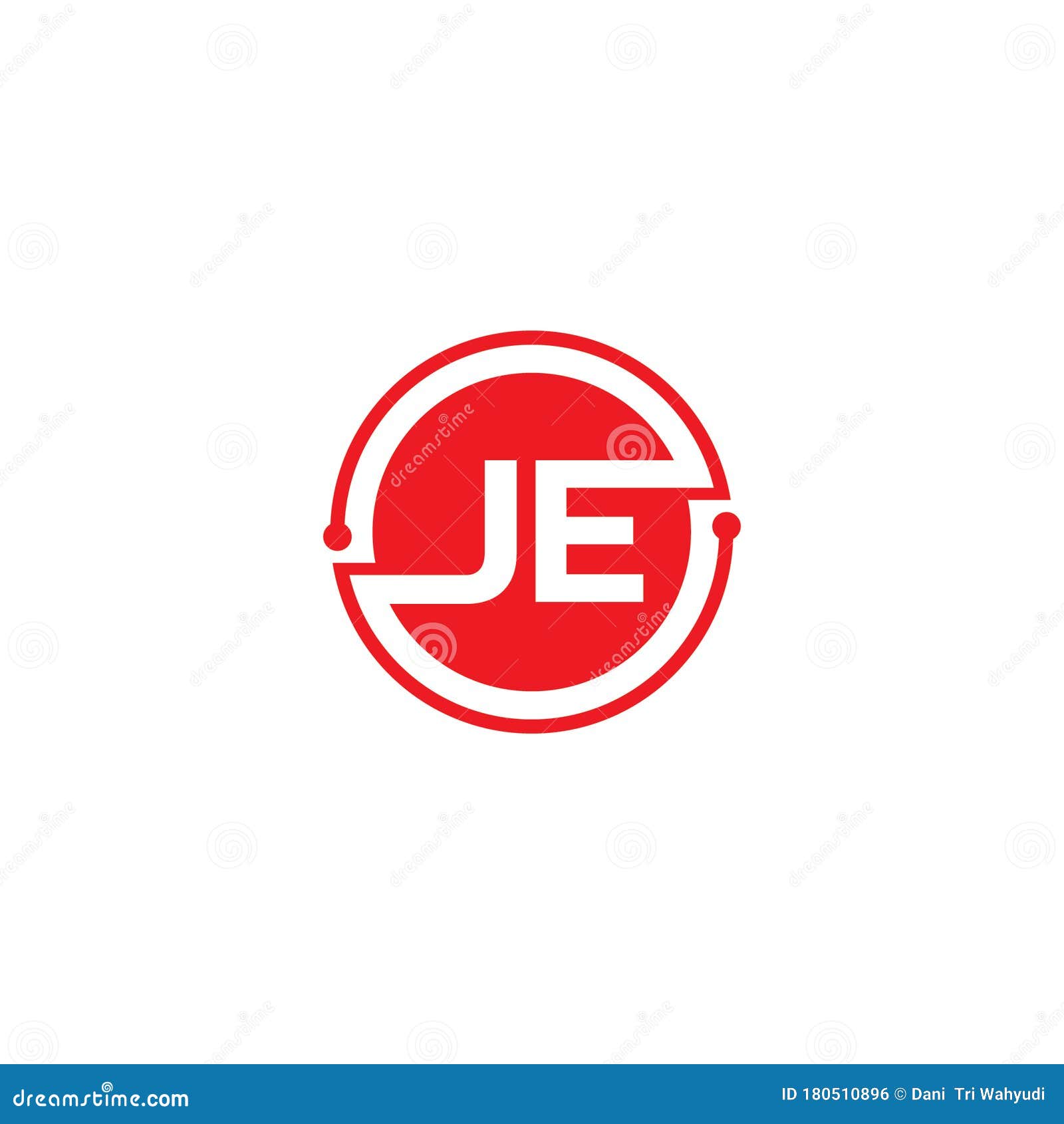 JE Letter Logo Icon Design Template Elements Stock Vector ...