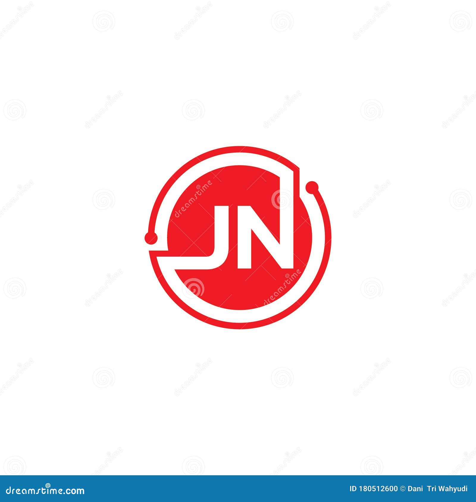 JN Letter Logo Icon Design Template Elements Stock Vector ...