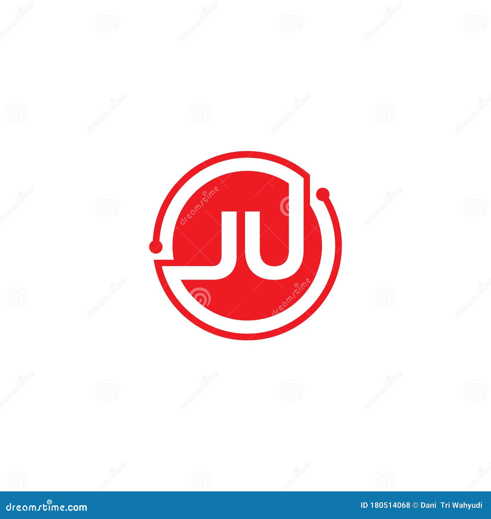 JU Letter Logo Icon Design Template Elements Stock Vector ...