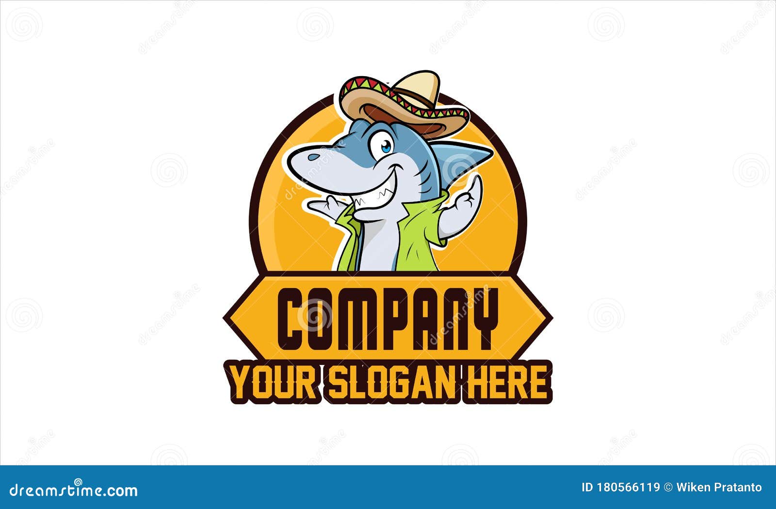 Shark Mascot Logo Illustration Clean and Modern Stock Vector ...