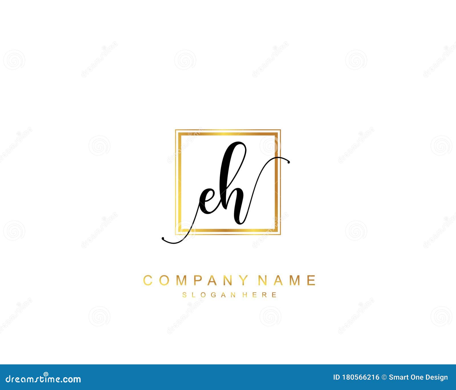 Initial EH Signature Logo Template Vector Stock Vector - Illustration ...