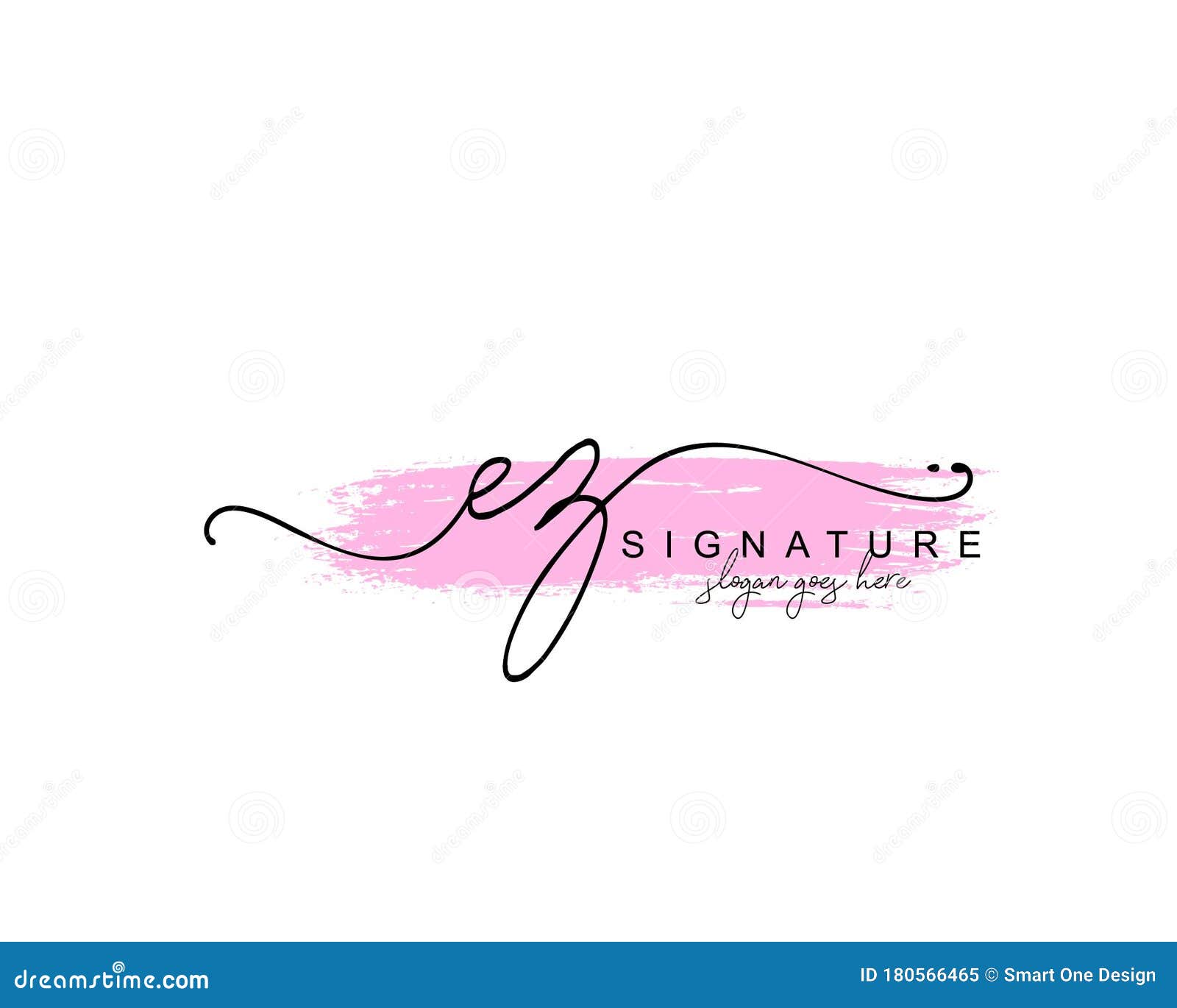 Initial EZ Signature Logo Template Vector Stock Vector - Illustration ...
