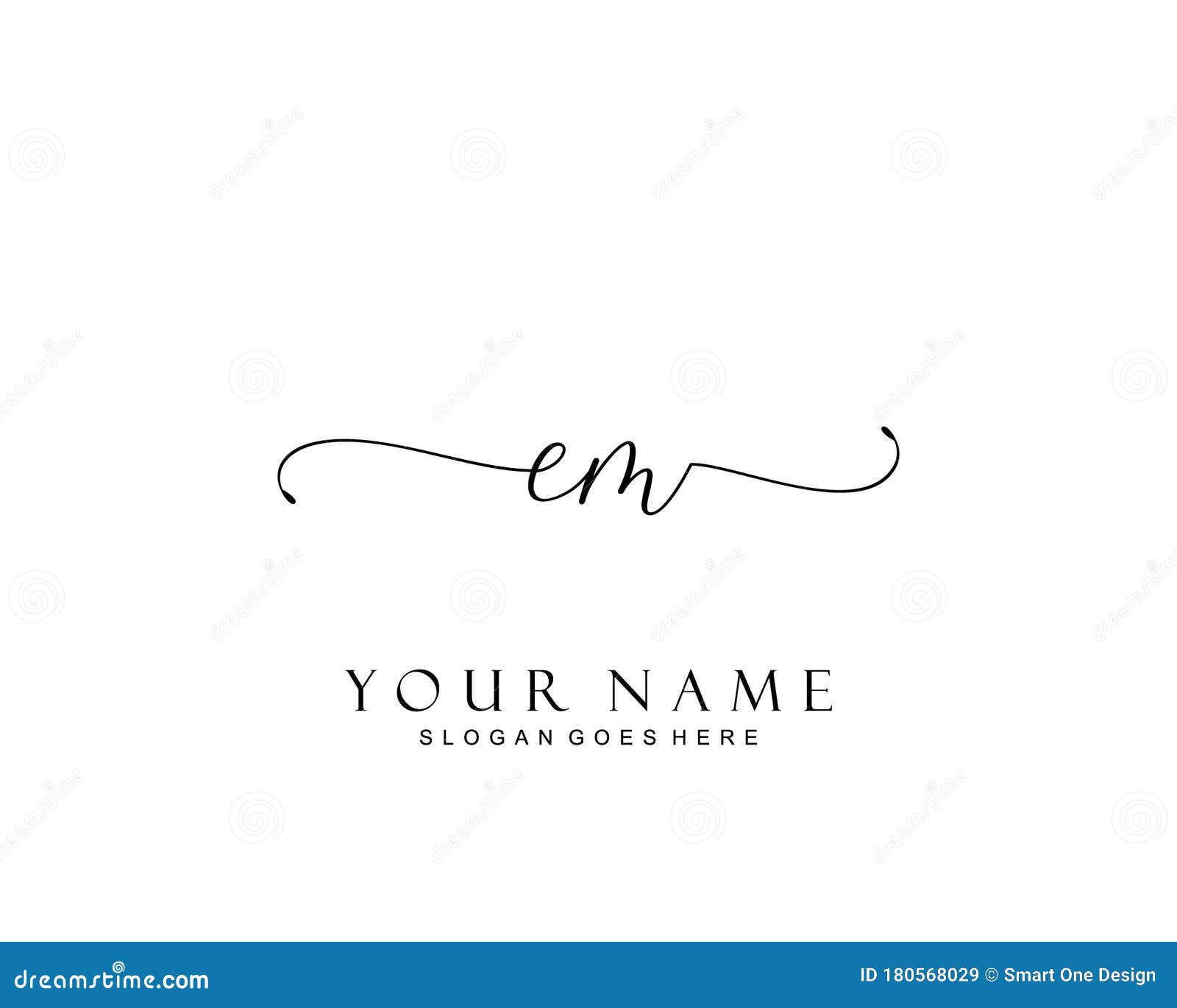 Initial EM Signature Logo Template Vector Stock Vector - Illustration ...