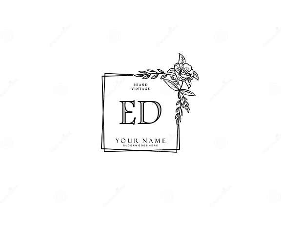 Initial ED Signature Logo Template Vector Stock Vector - Illustration ...