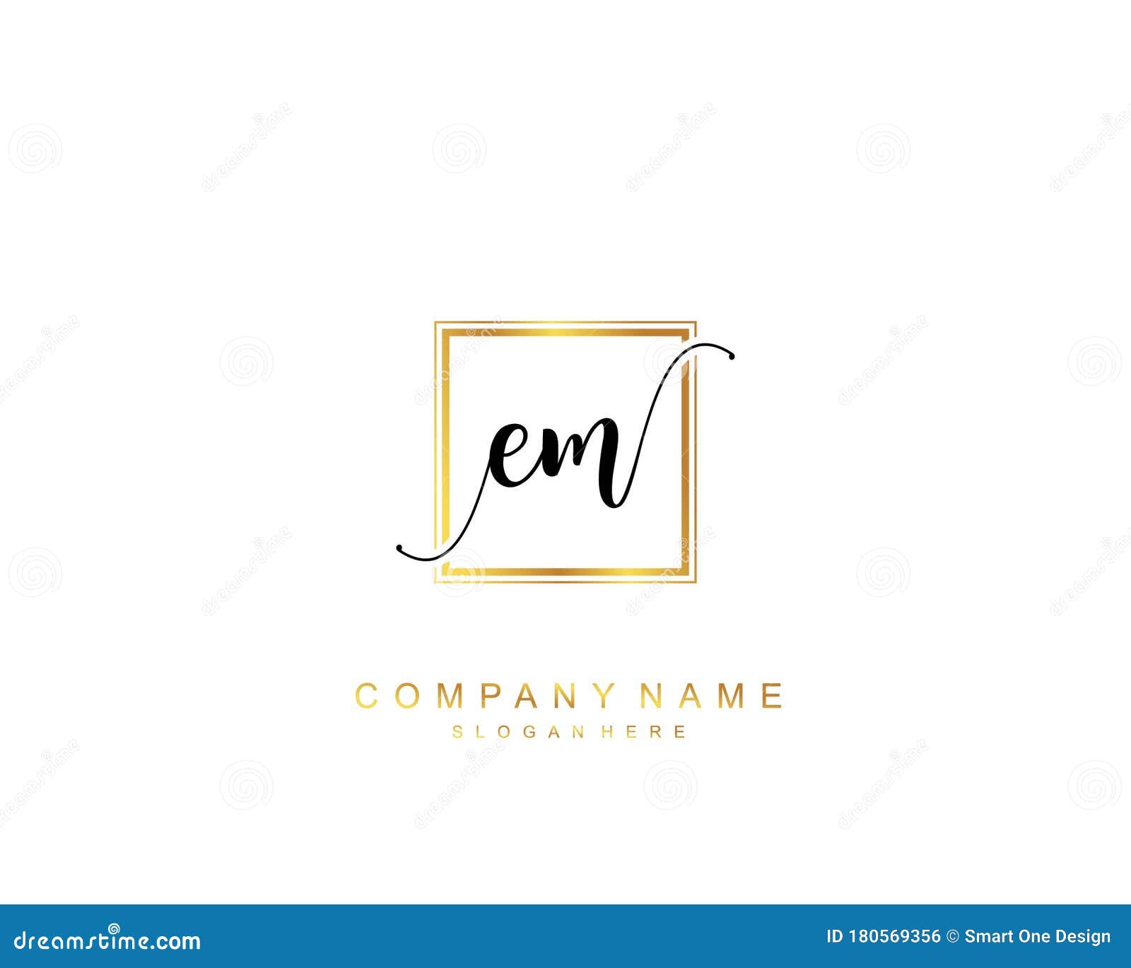 Initial EM Signature Logo Template Vector Stock Vector - Illustration ...