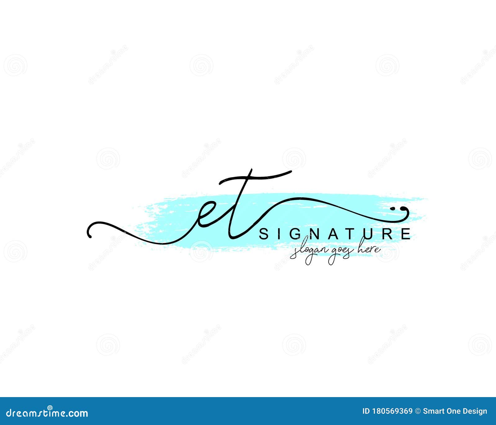 Initial ET Signature Logo Template Vector Stock Vector - Illustration ...